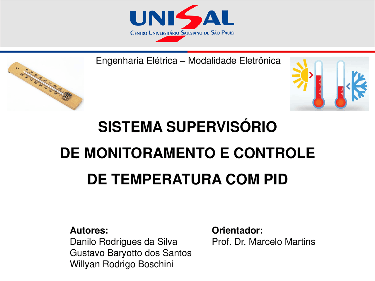 SISTEMA SUPERVISÓRIO DE MONITORAMENTO E CONTROLE DE TEMPERATURA COM PID - Docsity