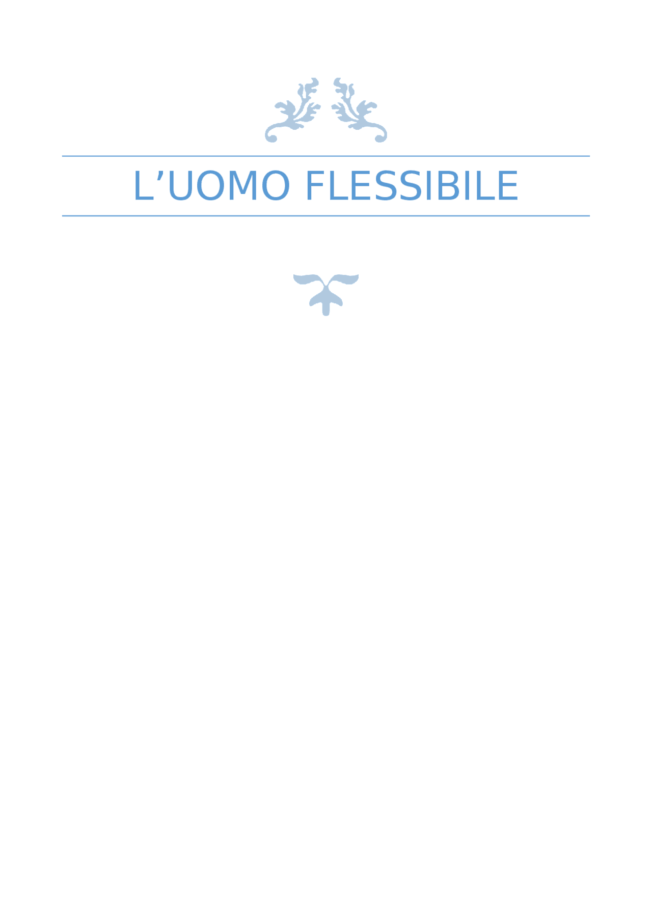 Luomo Flessibile” Di Richard Sennett Docsity