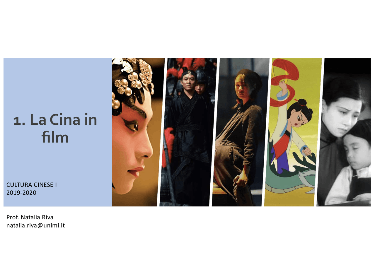 Cultura Cinese 1 Riassunto Pdf Docsity
