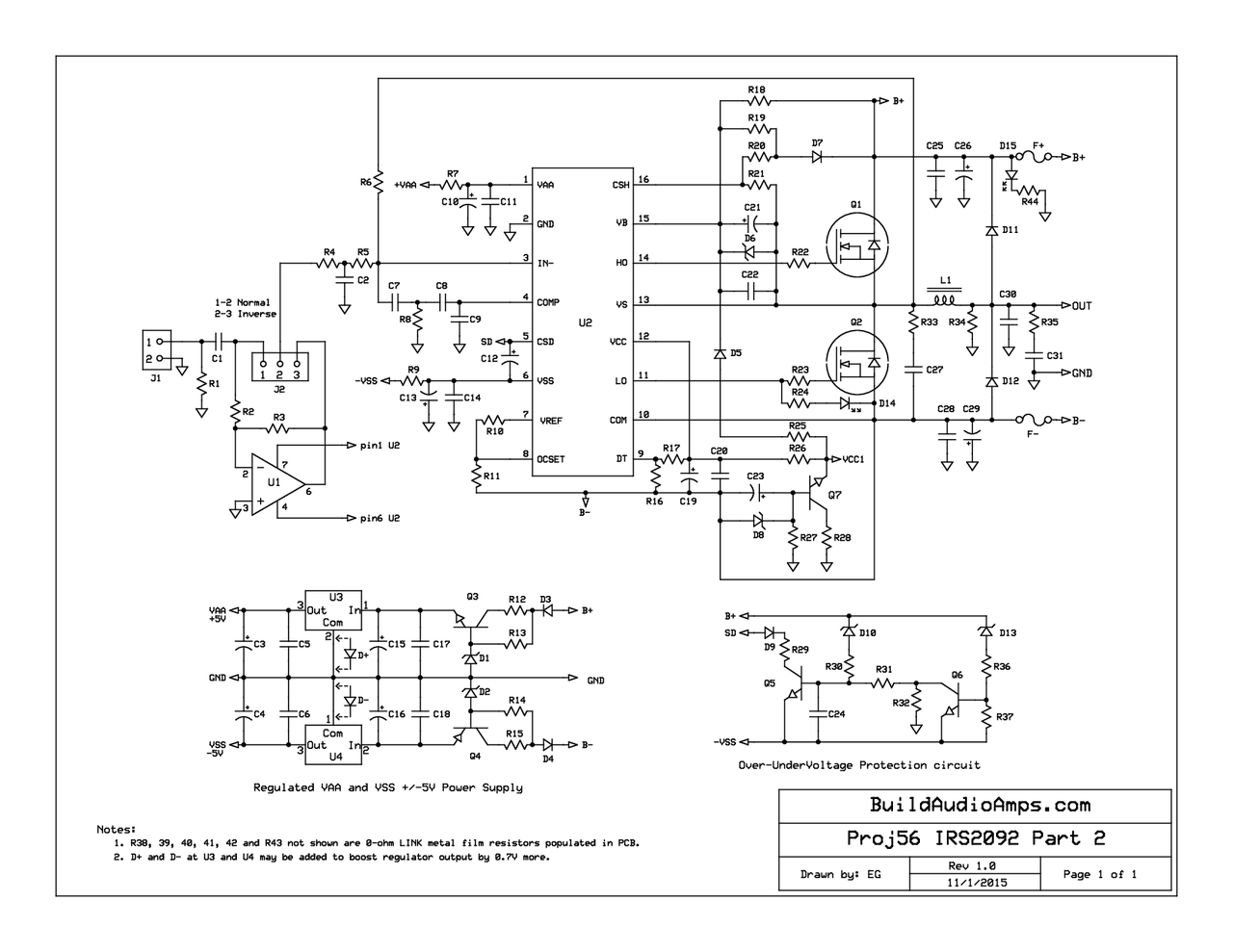 Esquema de Amplificador clade d de alto rendimiento - Docsity