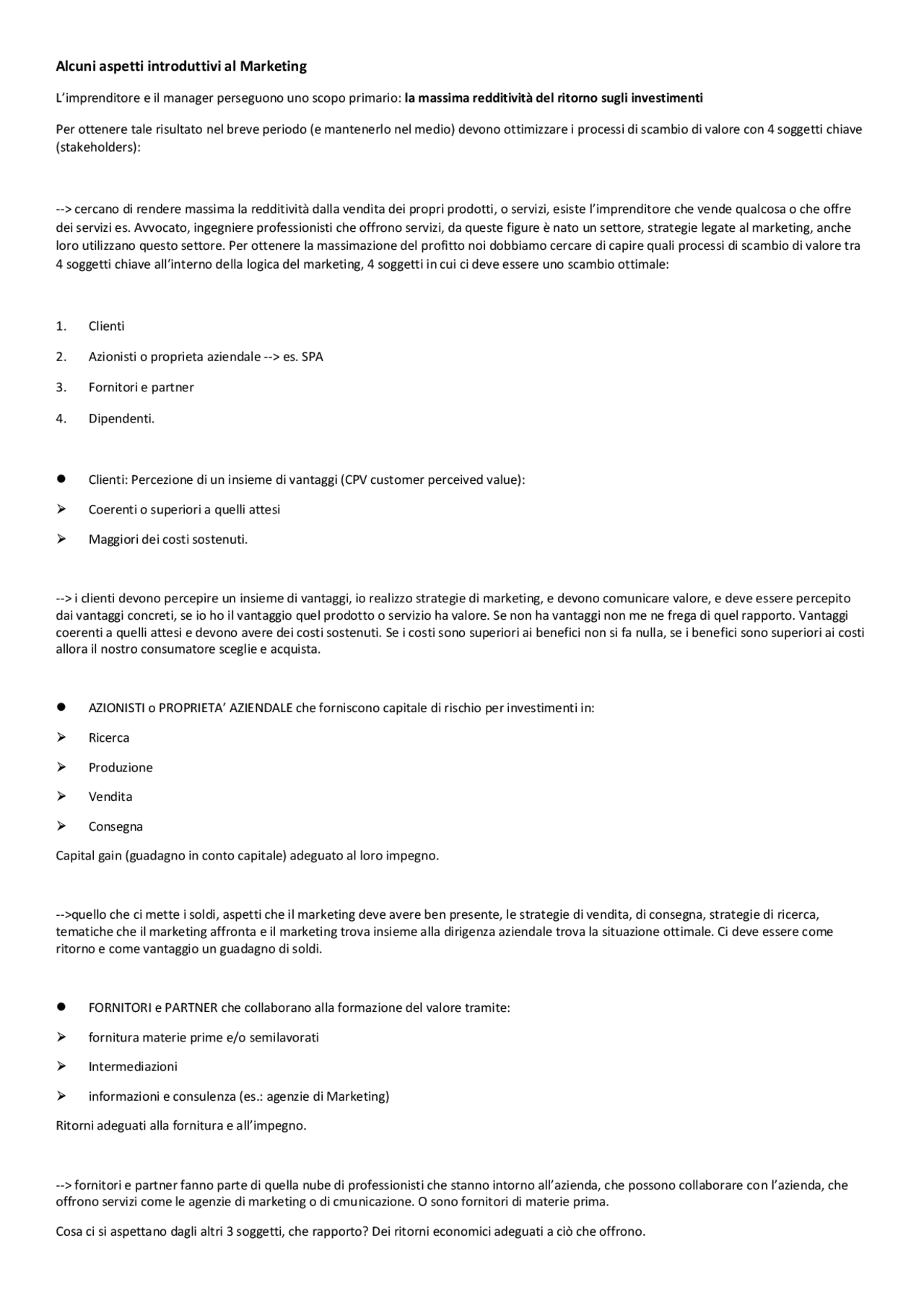 Marketing Slide Appunti Lezione 4 Docsity