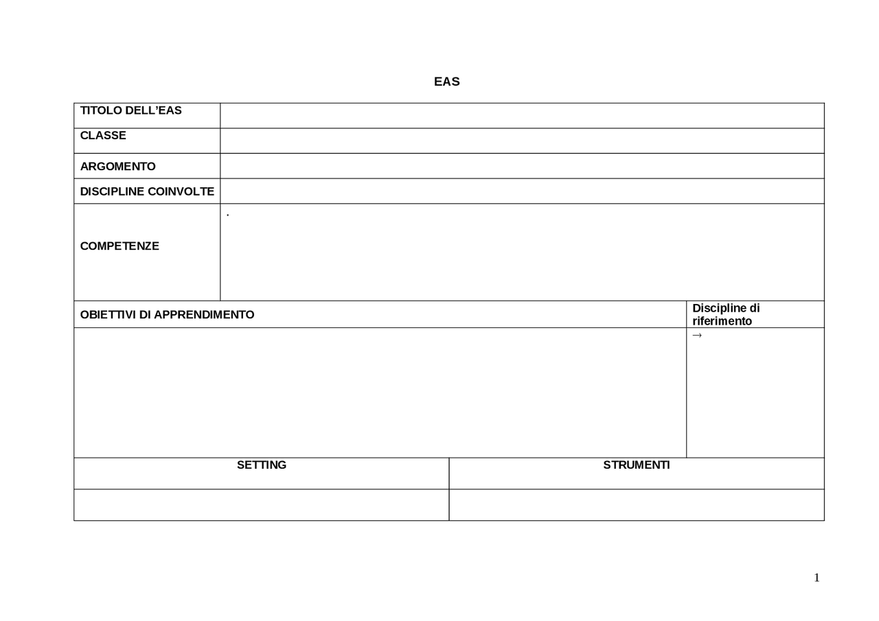 Progettazione Eas Schema Docsity
