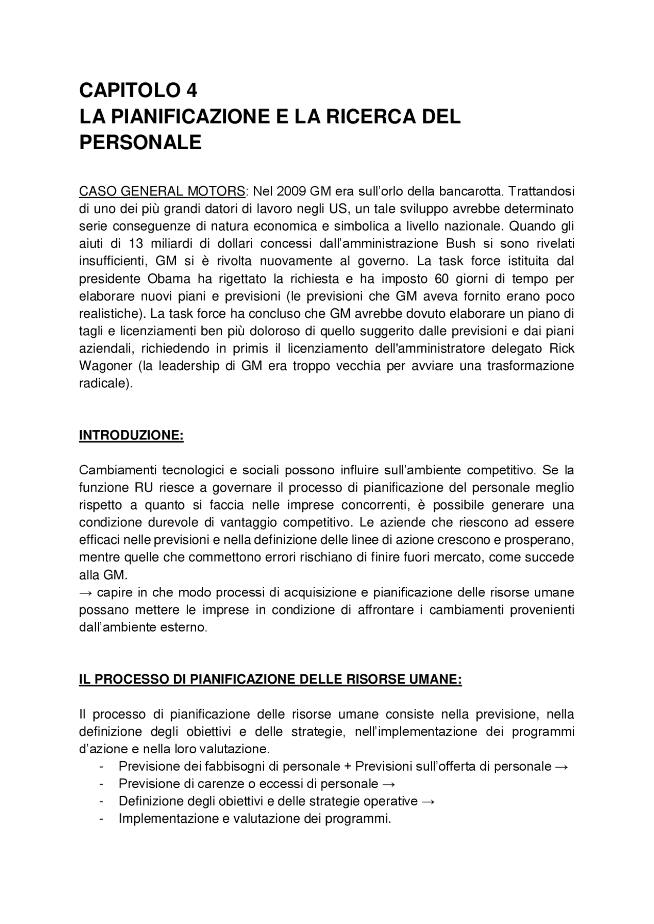 Gestione Delle Risorse Umane Cap 4 Docsity