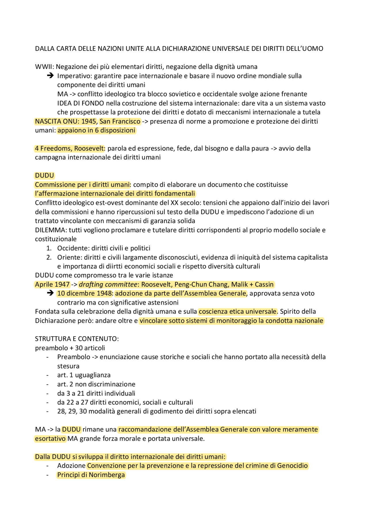 Regimi A Tutela Dei Diritti Umani Docsity