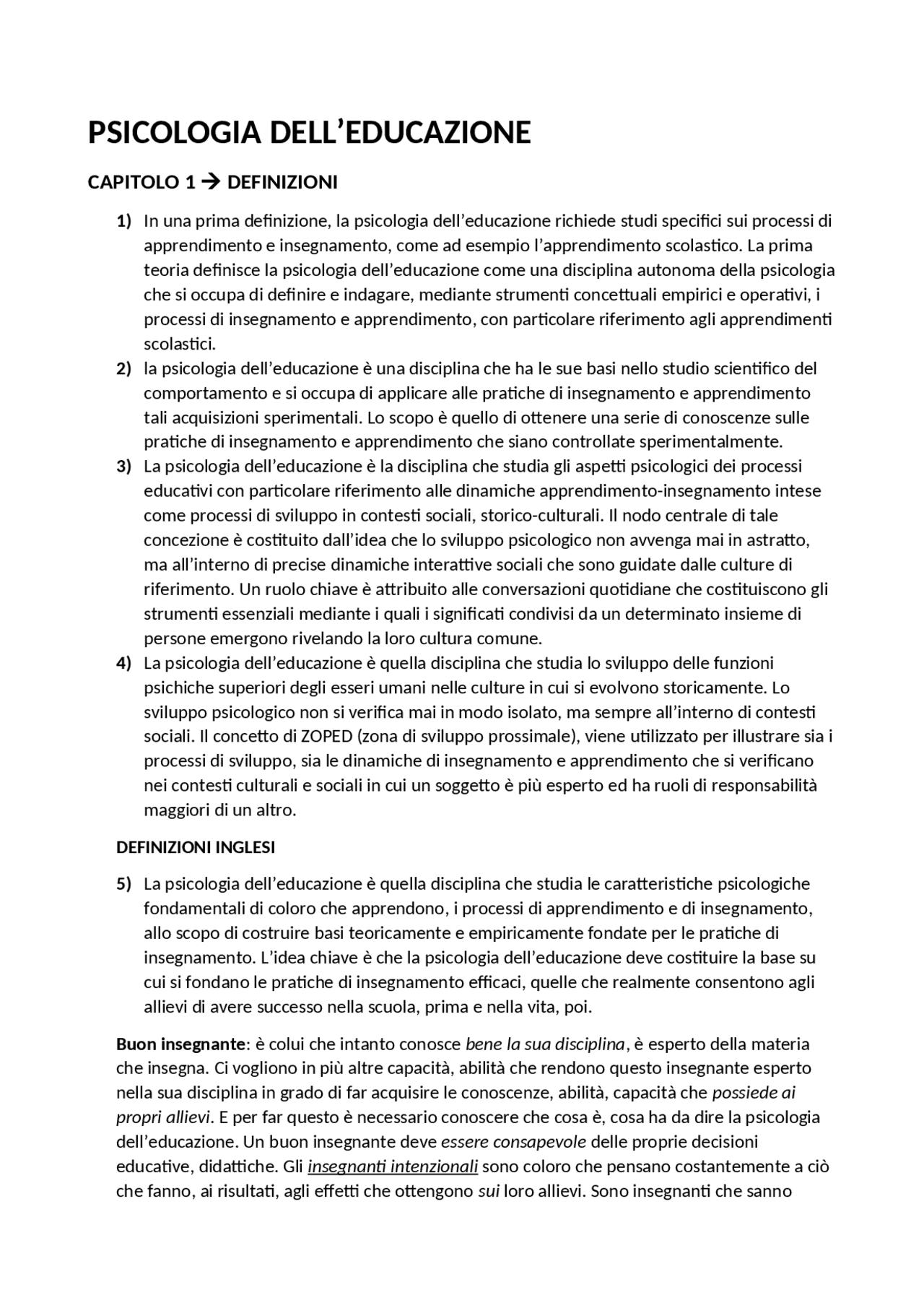 Manuale Di Psicologia Delleducazione Docsity