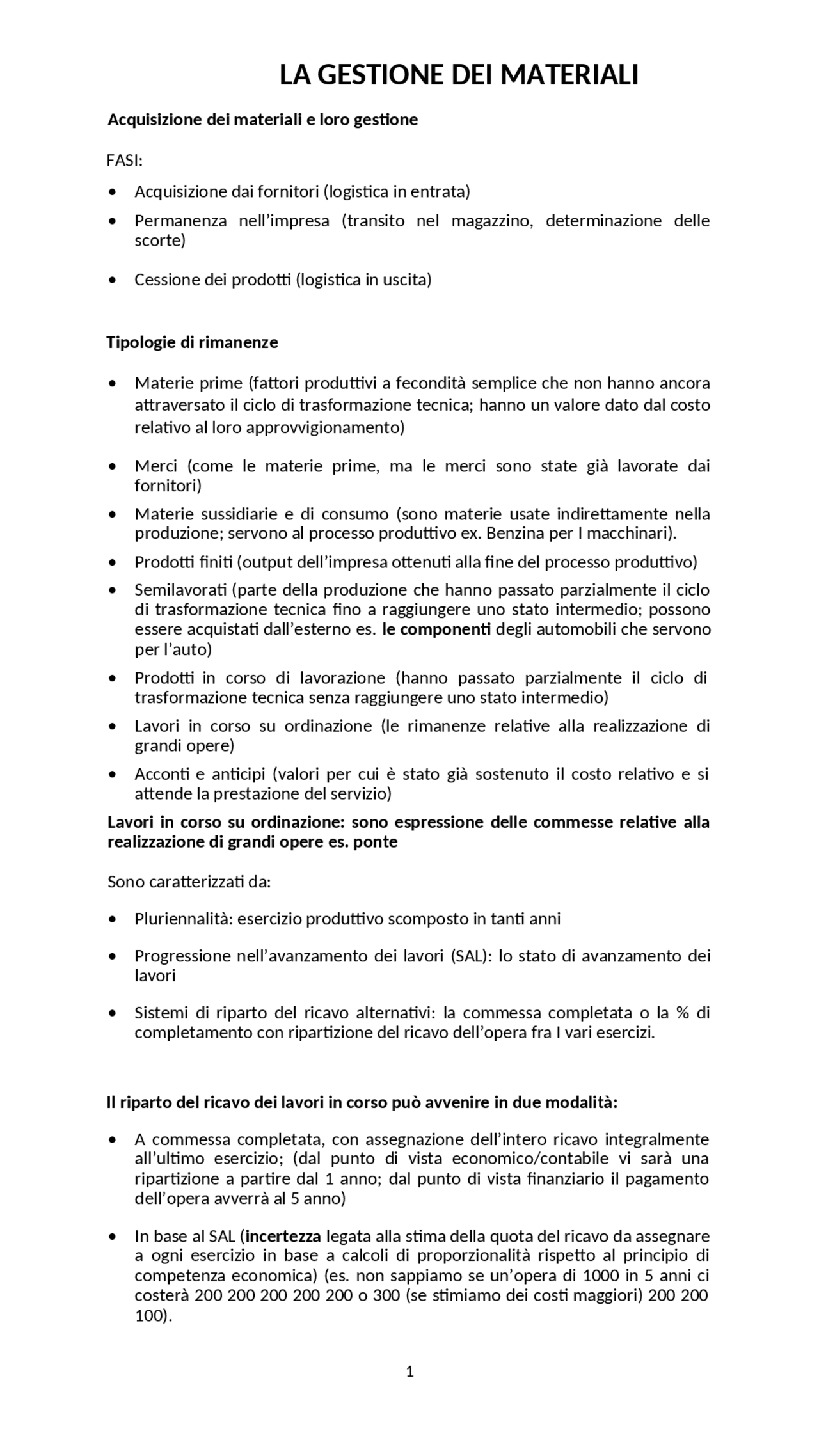 Economia E Gestione Docsity