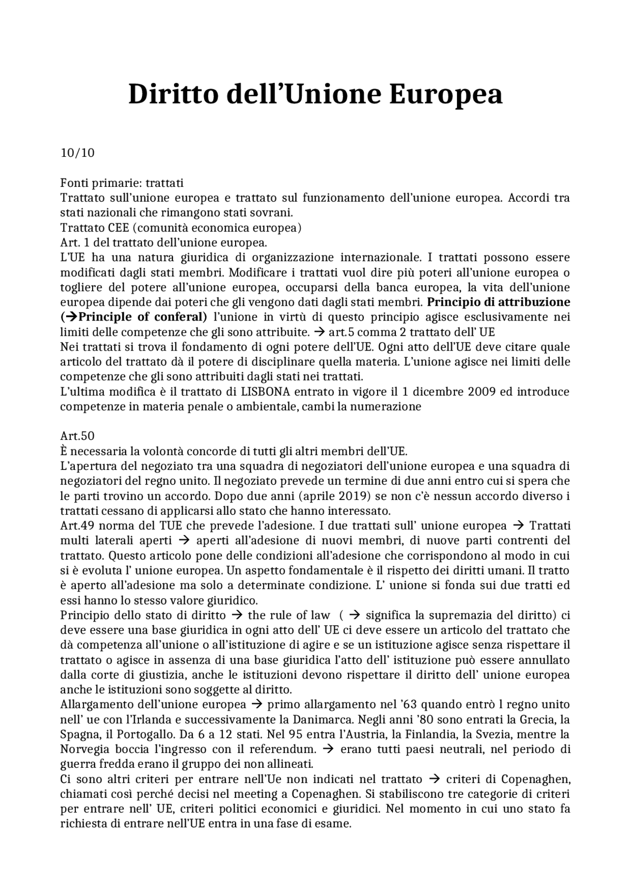 Ue Appunti Delle Lezioni Docsity