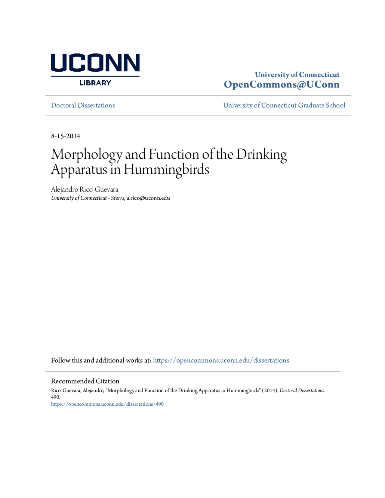 Morphology and Function of the Drinking Apparatus in Hummingbirds - Docsity