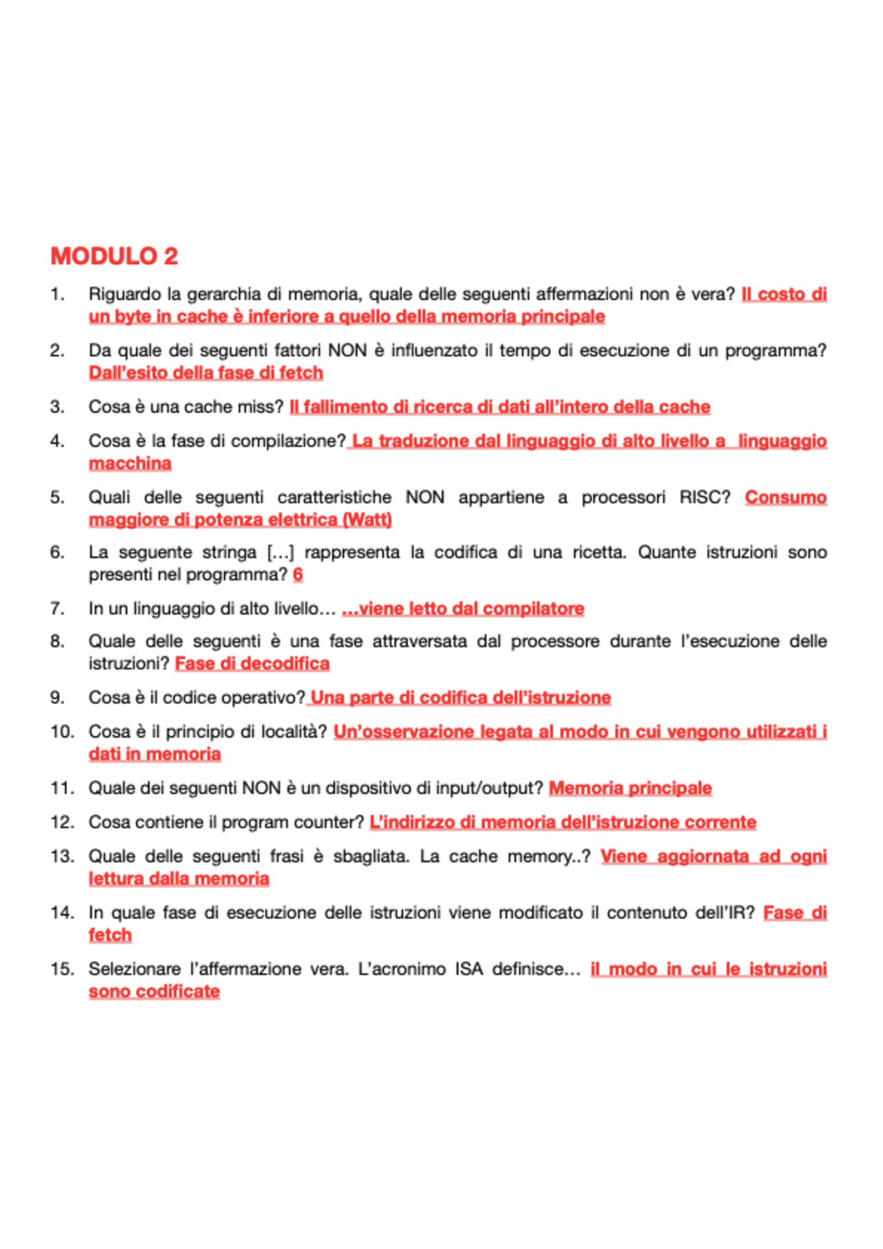 Modulo 2 Informatica Docsity