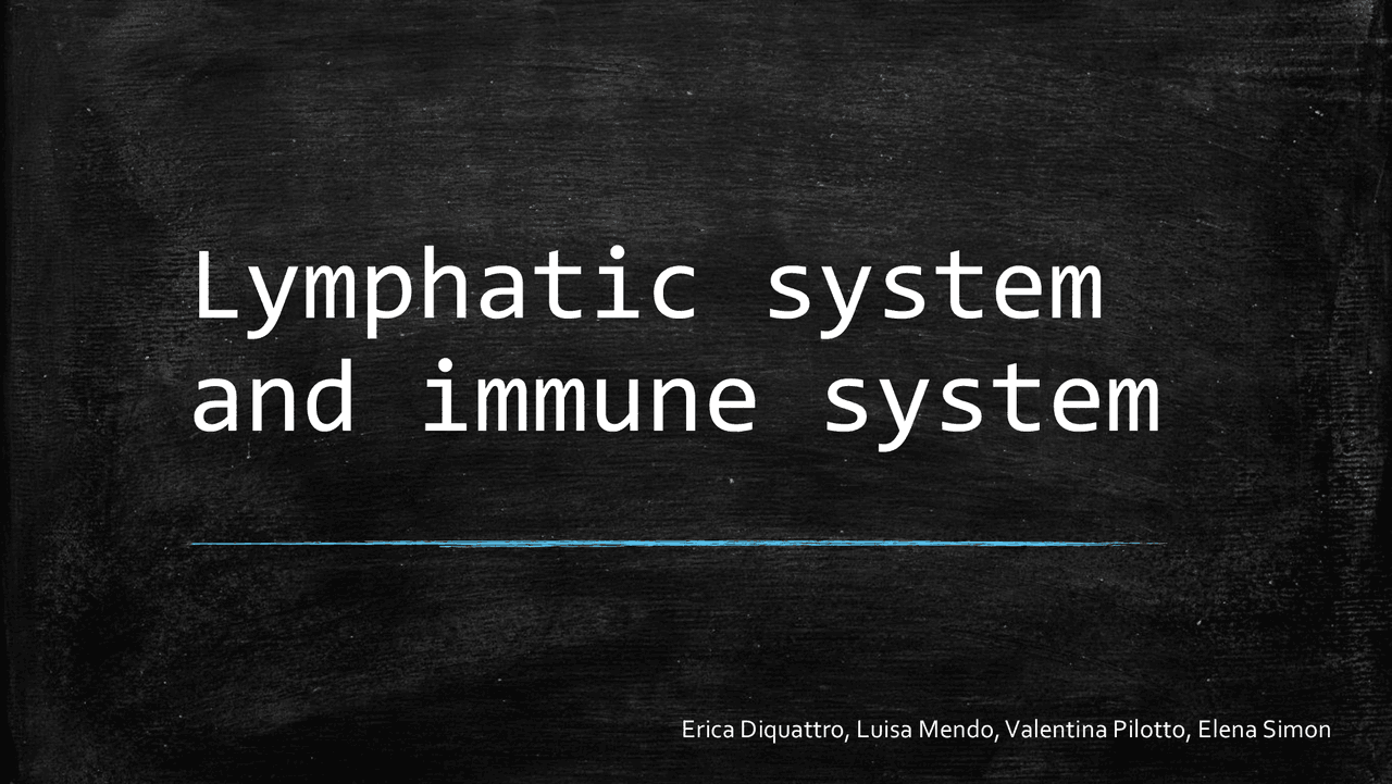 Lymphatic and immune system PowerPoint - Docsity
