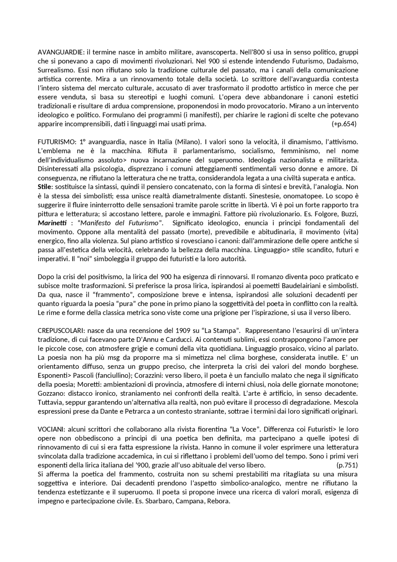 Appunti italiano su Svevo e Pirandello - Docsity