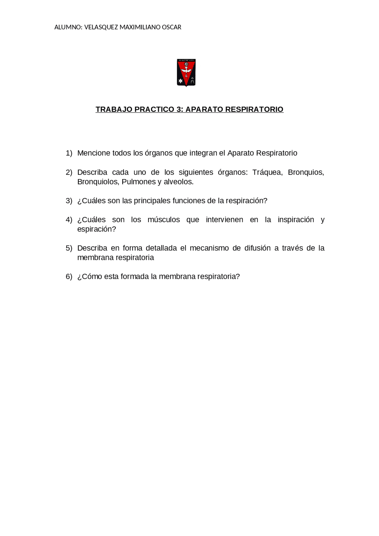 Sistema Respiratorio Apuntes De Anatomía Aplicada Docsity