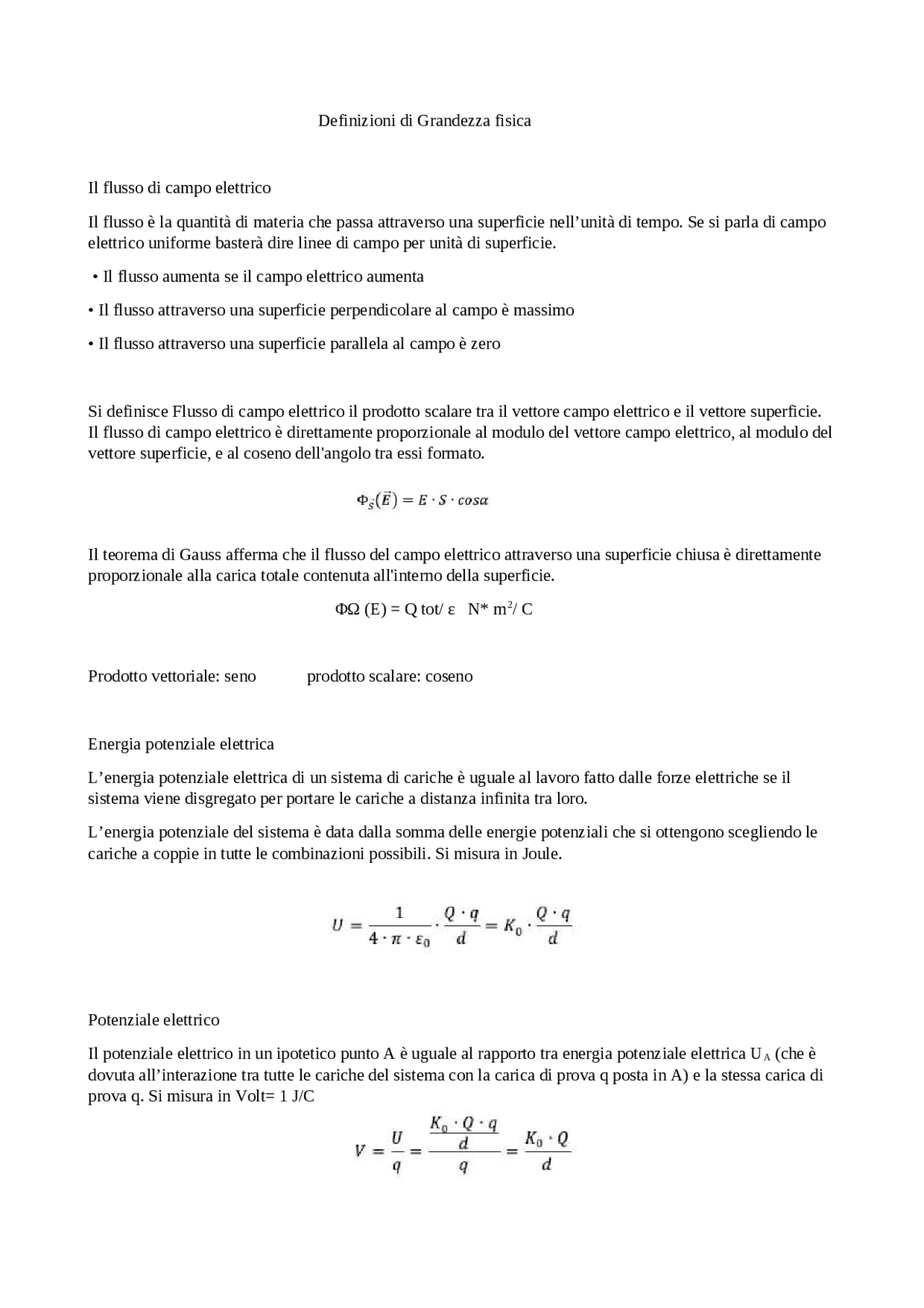Riepilogo Programma Di Fisica V Anno Docsity