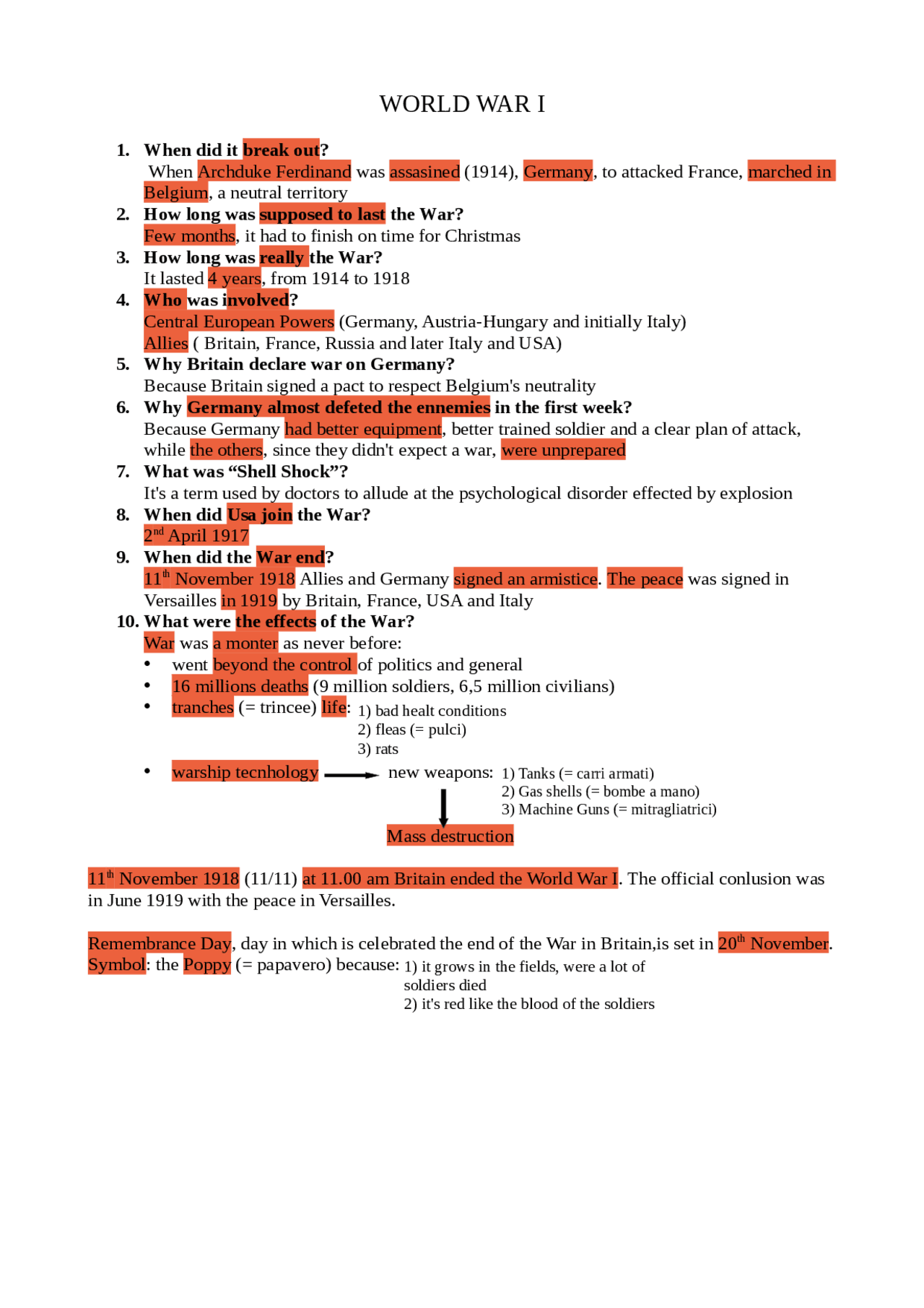 WW1 and ENGLISH WAR POETRY - Docsity