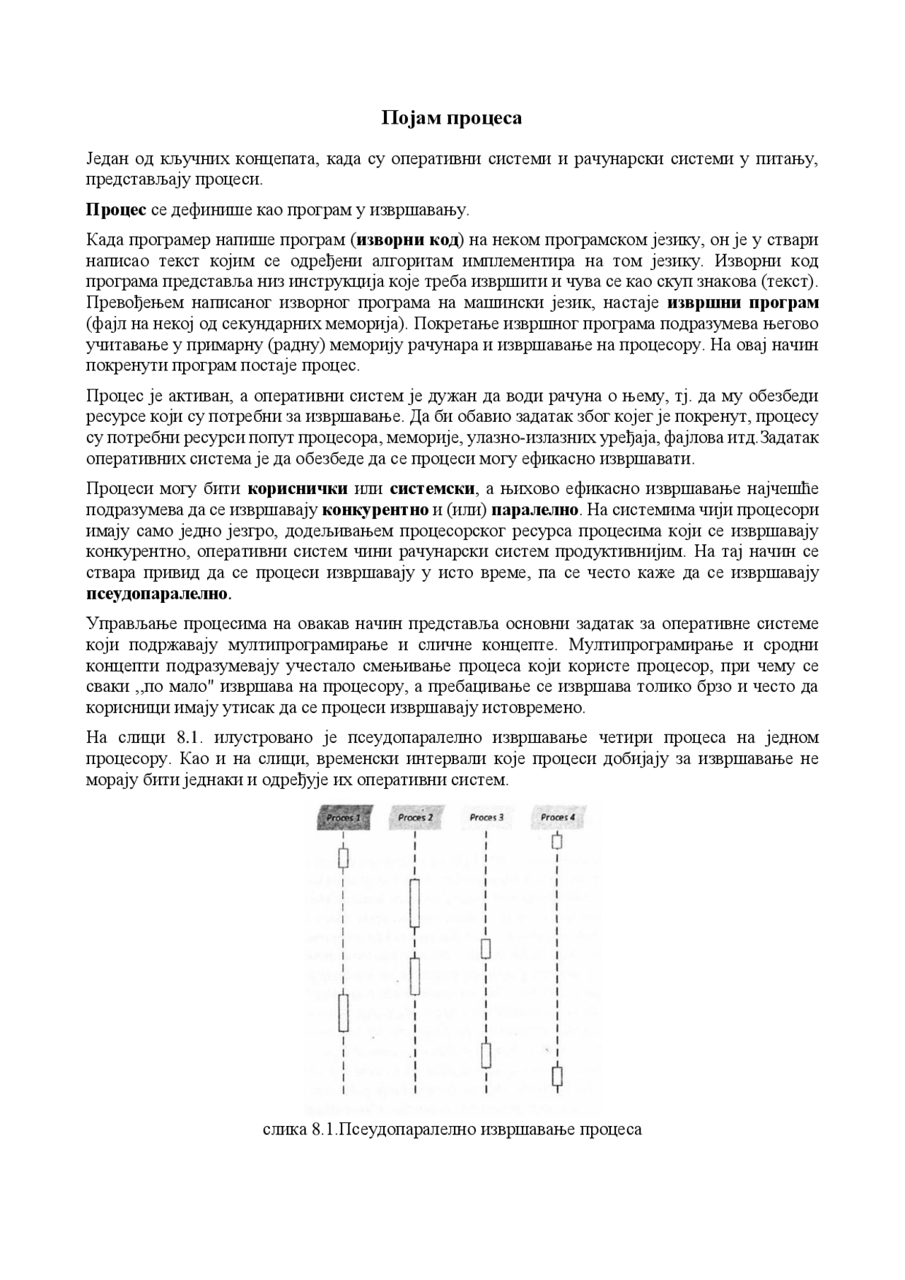 Pojam procesa u operativnim sistemima | Rezime' predlog Računarstvo i ...