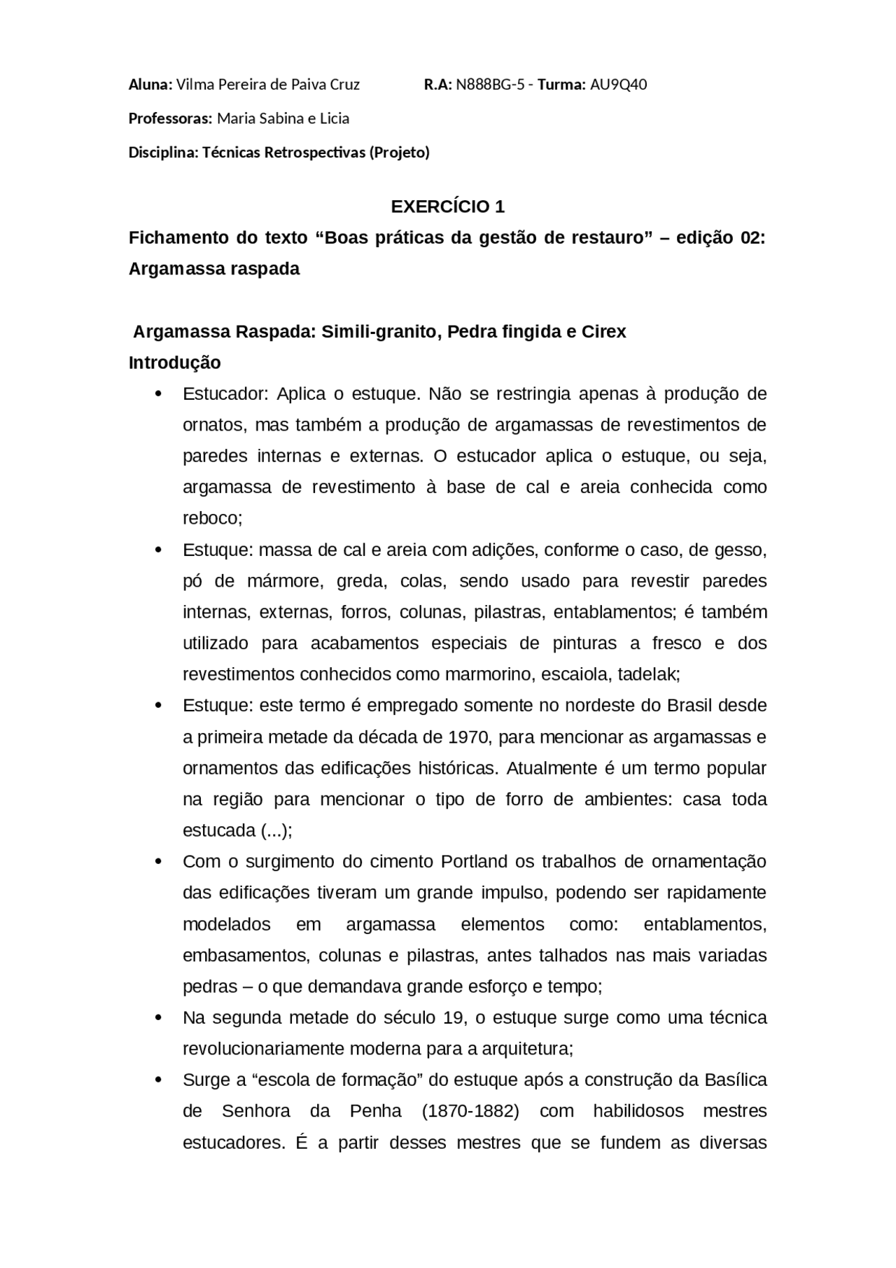 Escaiola E Argamassa Raspada Docsity