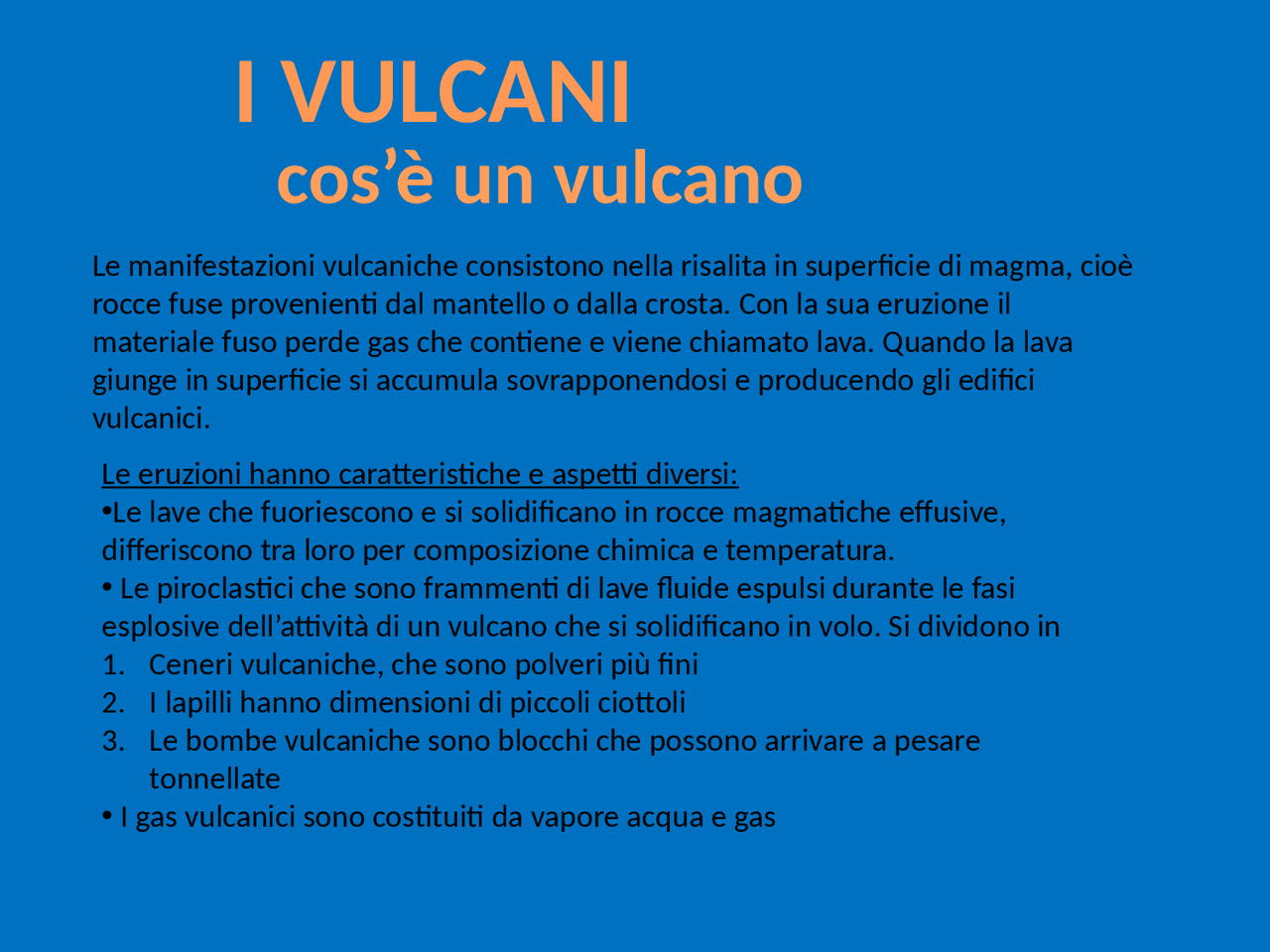 I Vulcani Scienze Della Terra Docsity