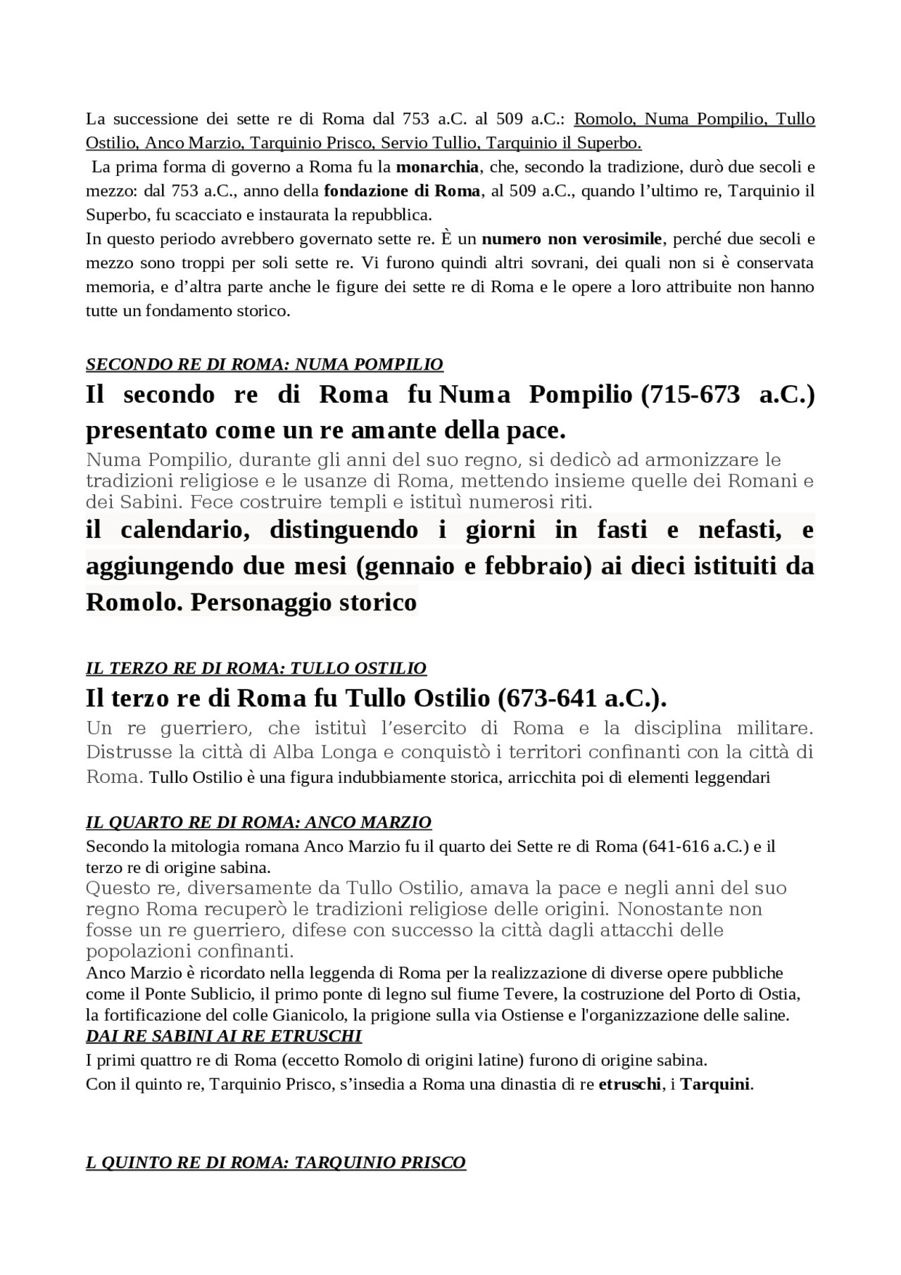 Appunti Storia Romana Docsity