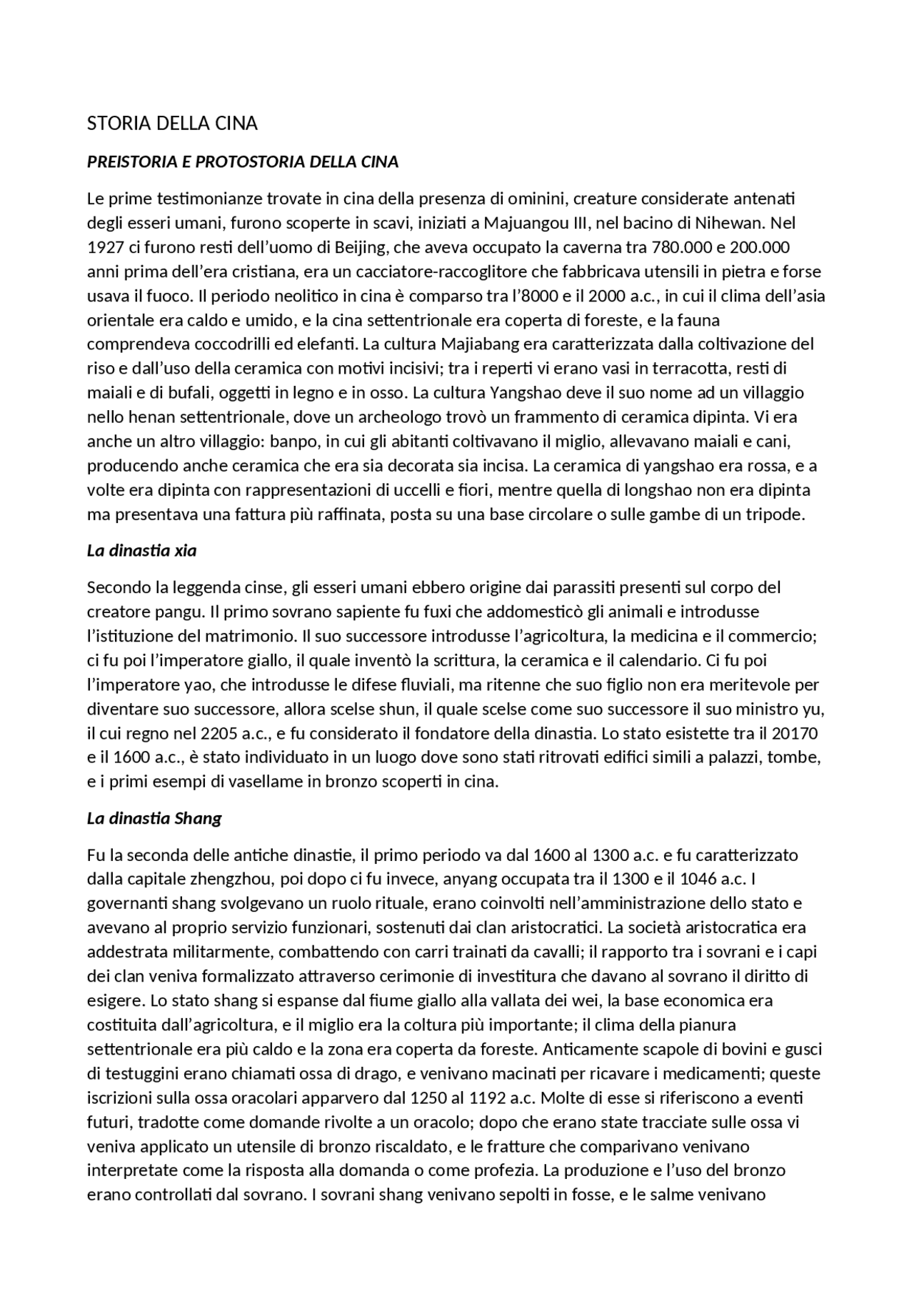 Storia Della Cina Di Ja George Roberts Docsity