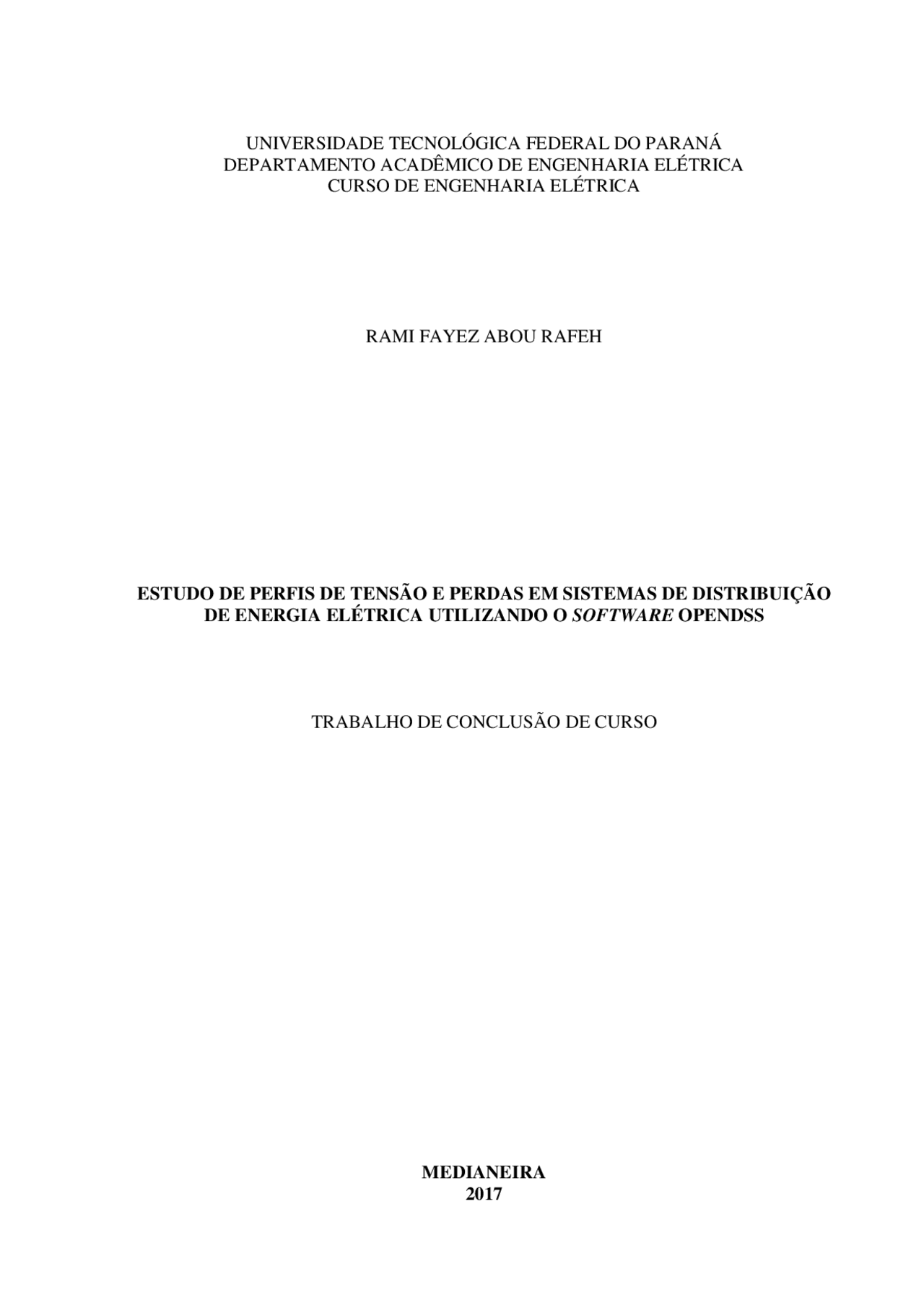 Rami TCC UTFPR Engenharia Elétrica - Docsity