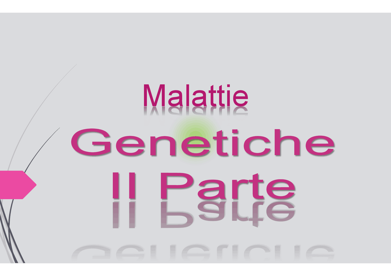 Malattie Genetiche 2 Slide Di Genetica Docsity