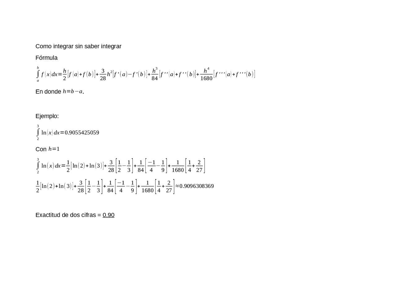 Integral generalizada de Lanczos - Docsity