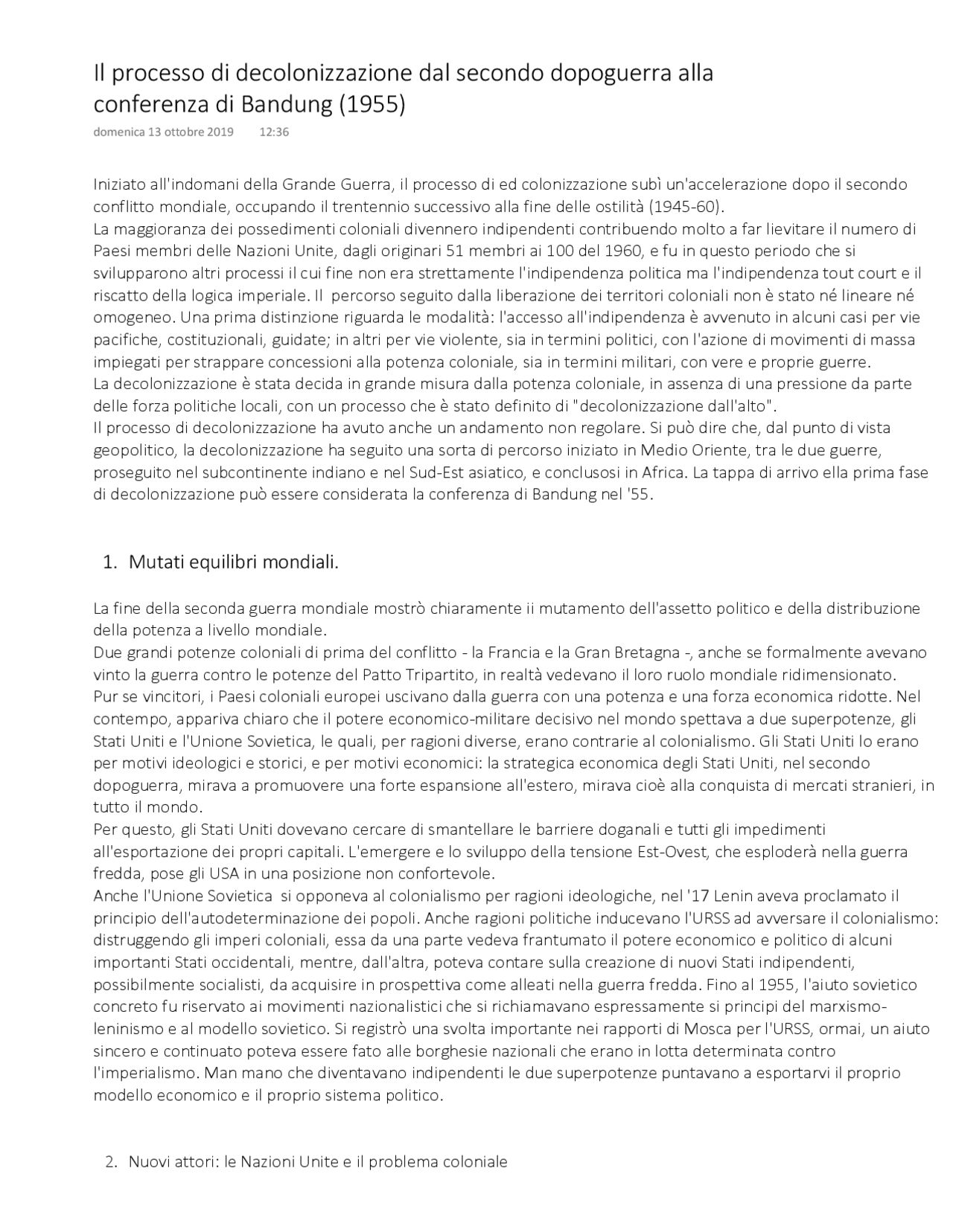 L'Europa e il mondo: origini, sviluppo e crisi dell'imperialismo coloniale di Bruna Bagnato ...