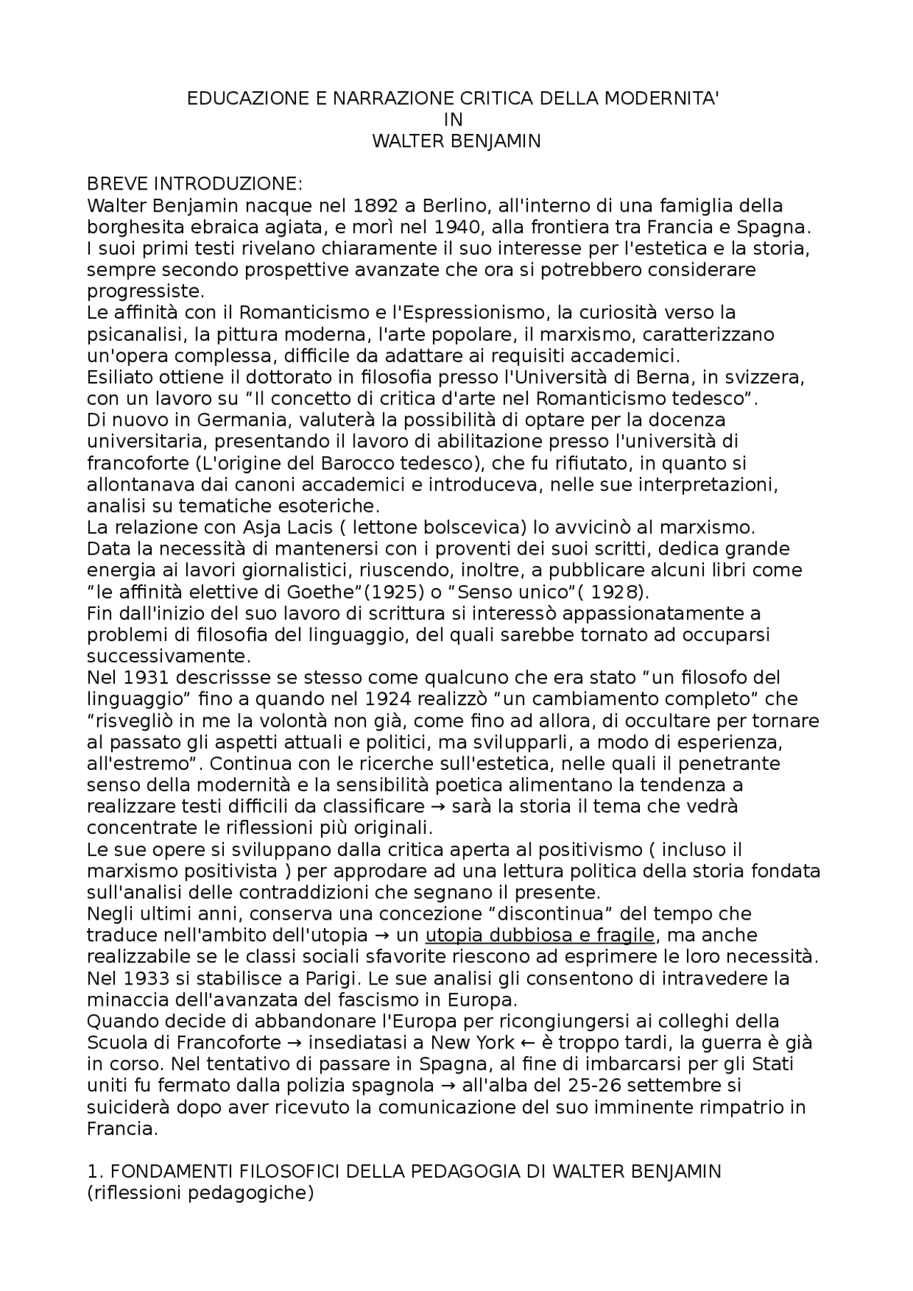 Educazione E Narrazione Docsity