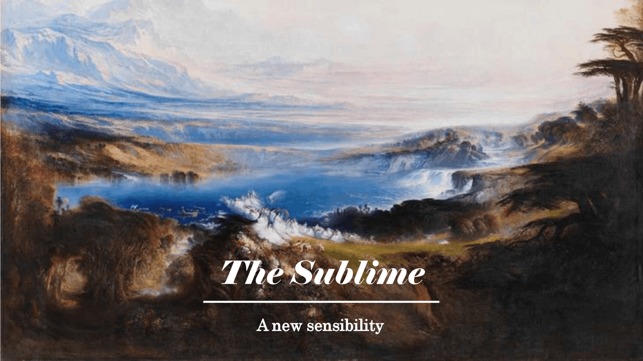 The Sublime A New Sensibility Docsity