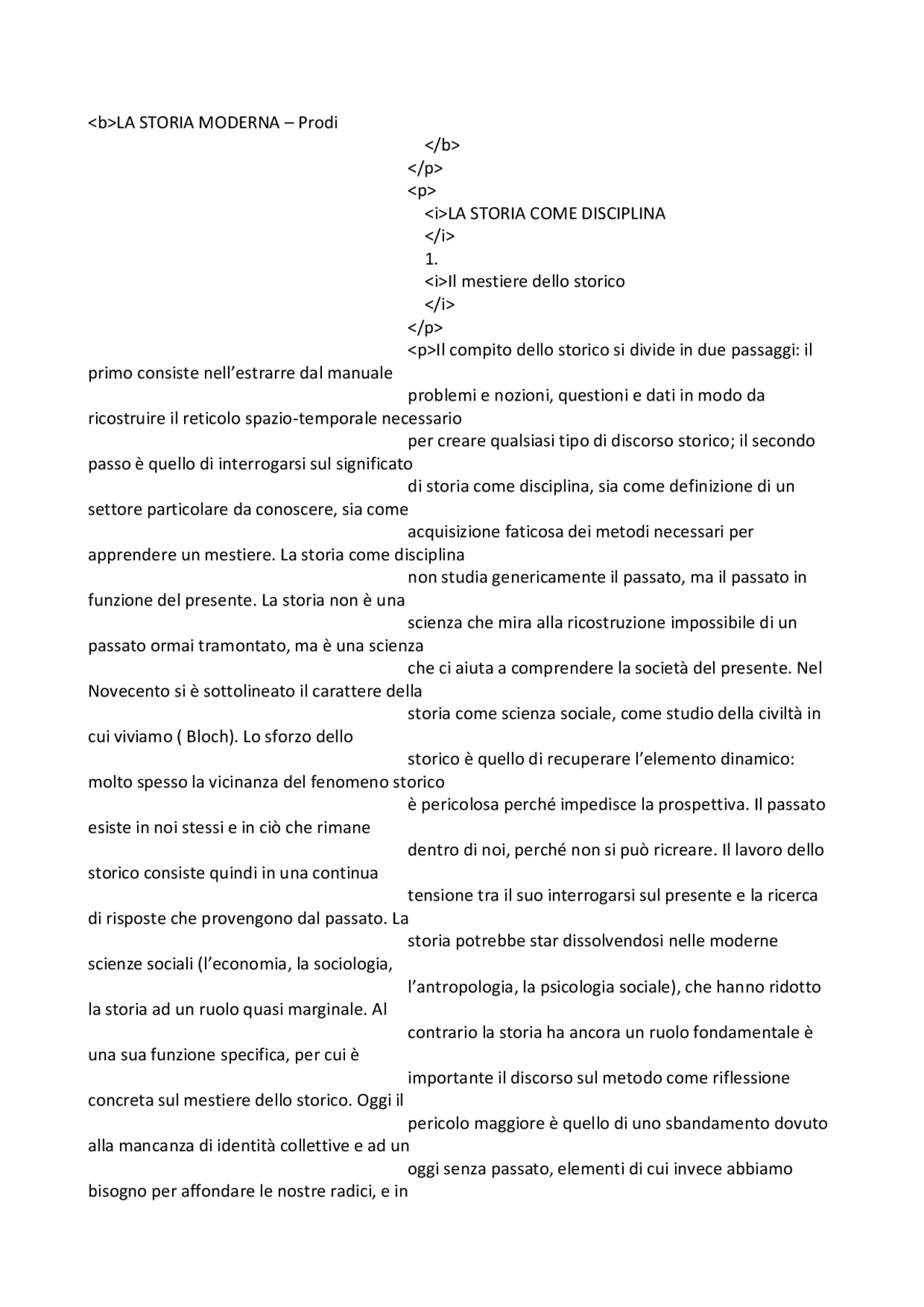 La Storia Come Disciplina Docsity