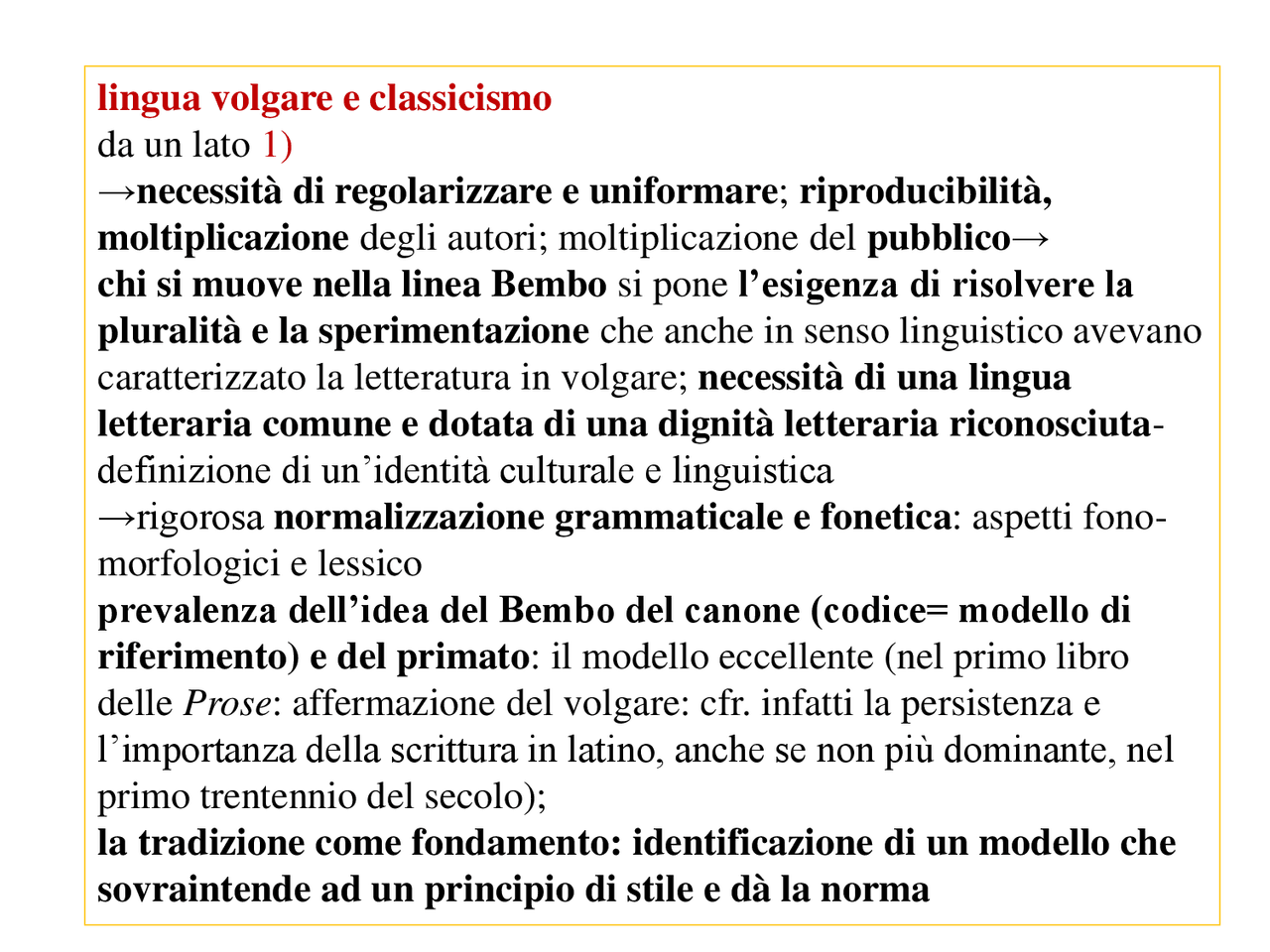 Classicismo Lingua Generi Letterari Tasso Docsity