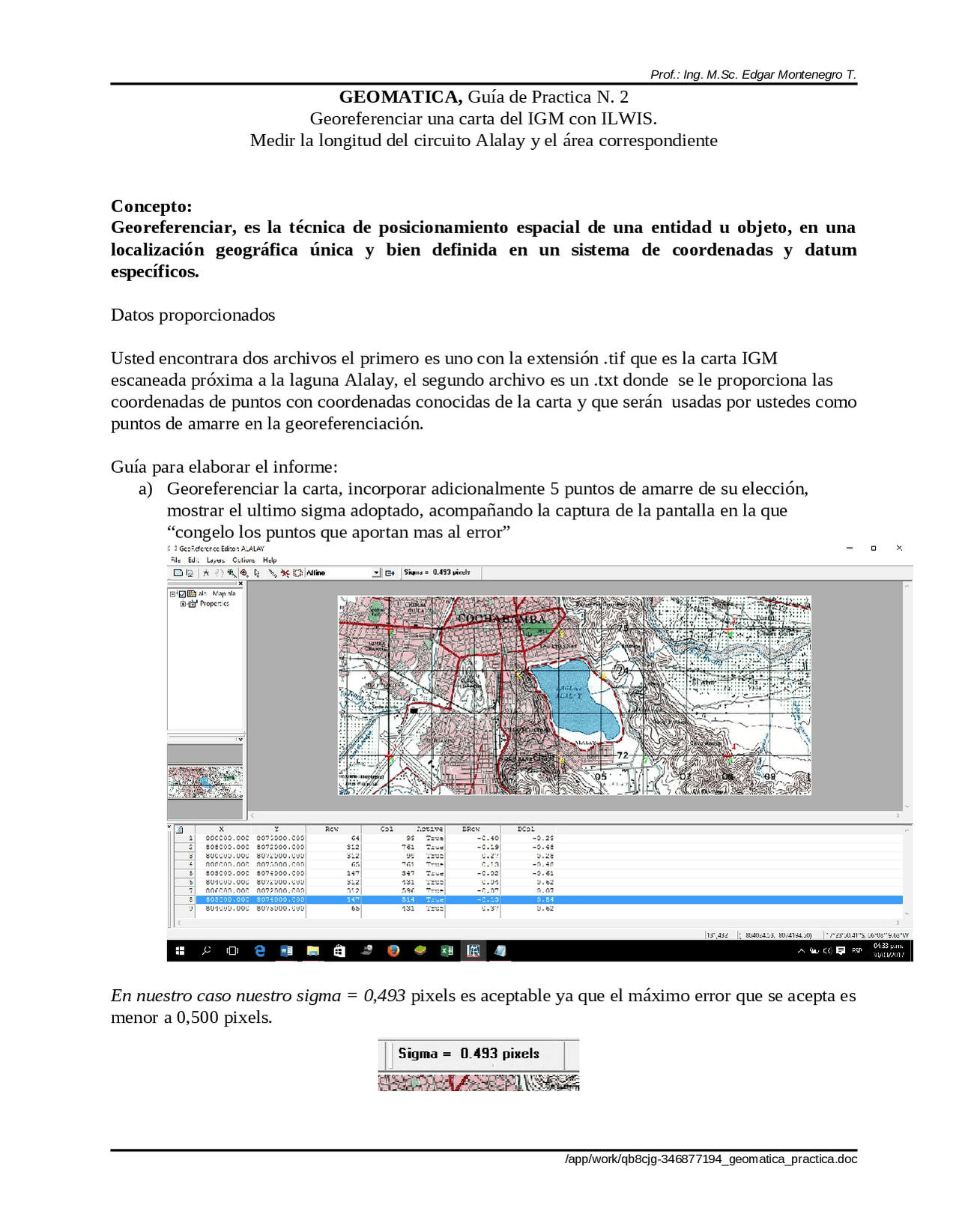 Geomatica un libro para referebcias de tareAS | Monografías, Ensayos de Hidrología | Docsity