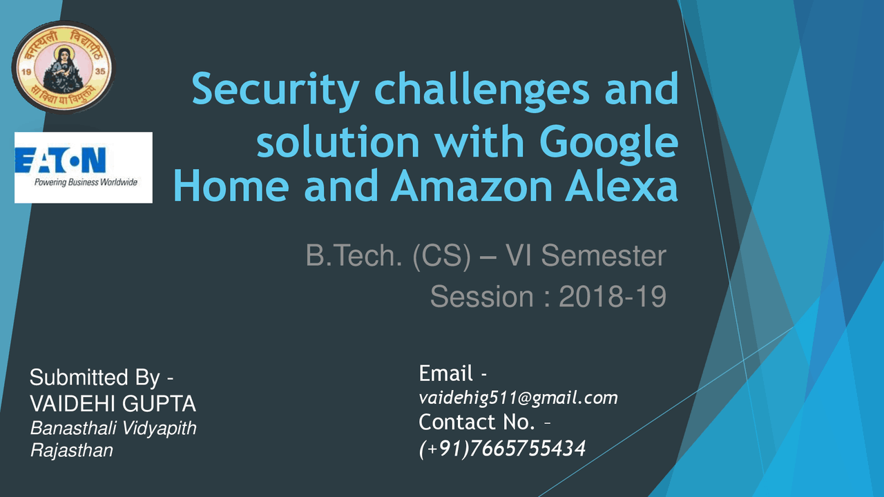 Smart speaking device - Docsity