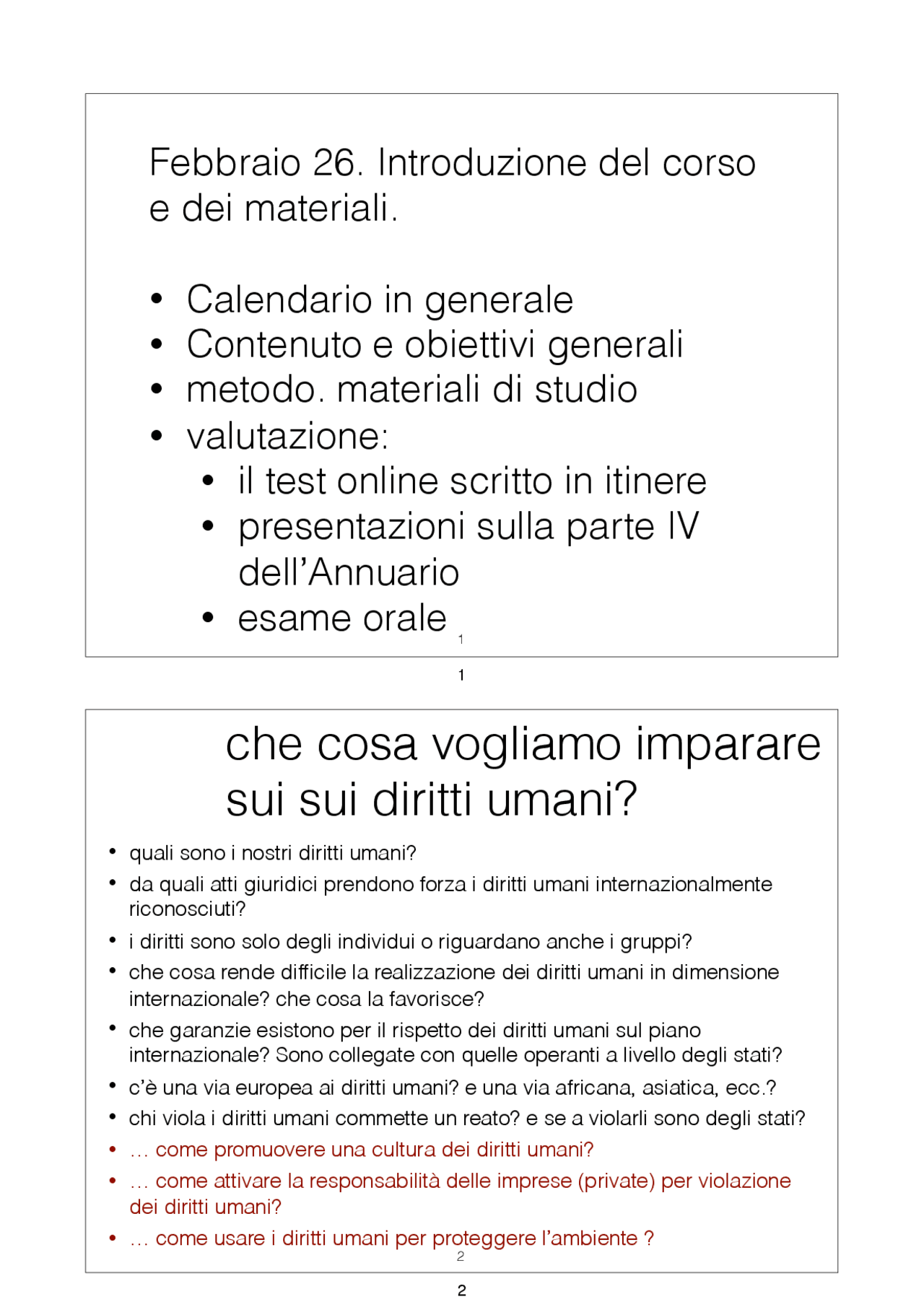 Tutela Diritti Umani Docsity