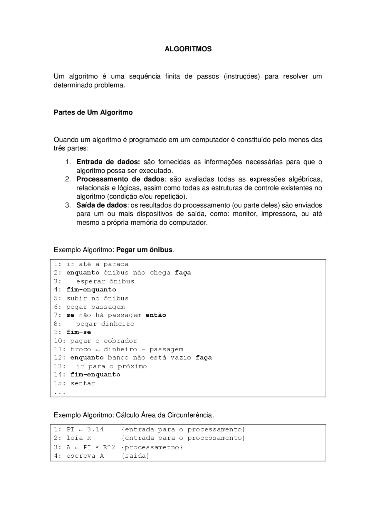Metódos Numéricos - algoritmos | Resumos Métodos Numéricos em Engenharia | Docsity