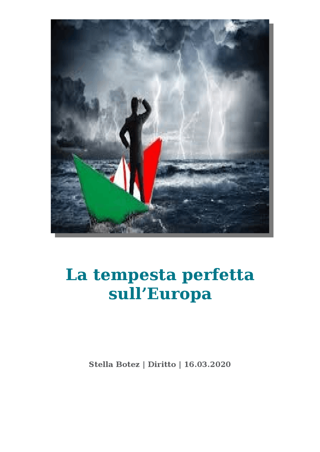 La tempesta perfetta - Docsity