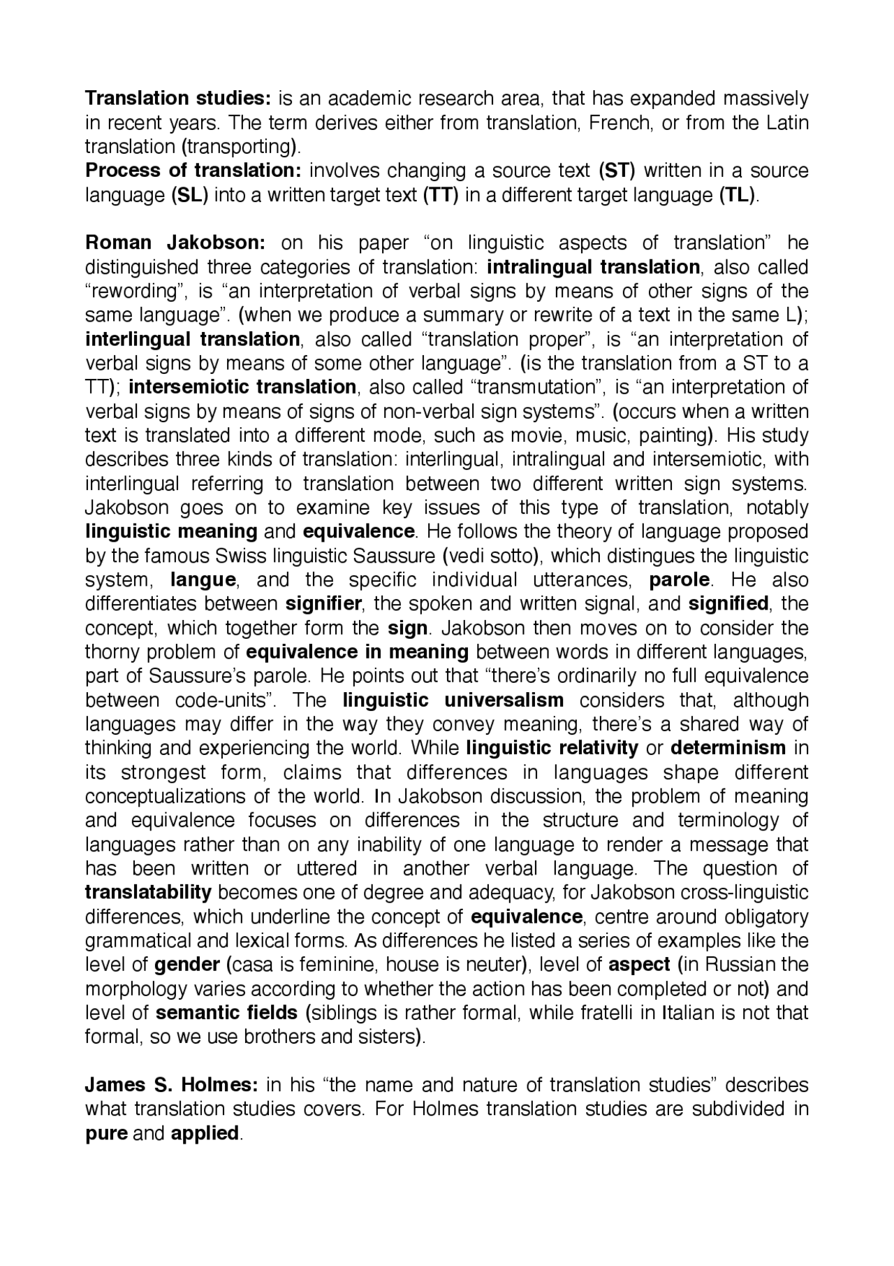 Introducing Translation Studies - Docsity