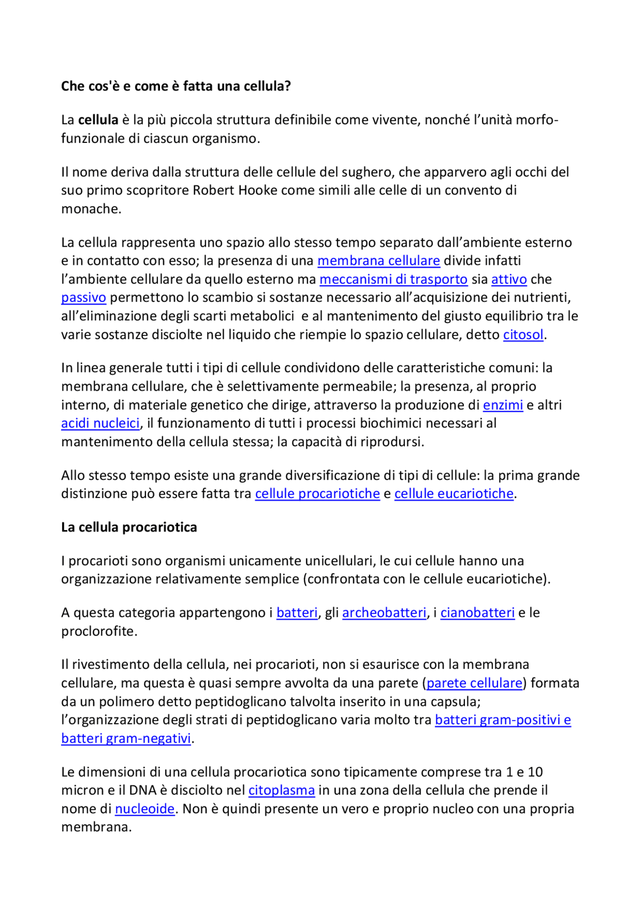 Cellula Animale e vegetale - Docsity