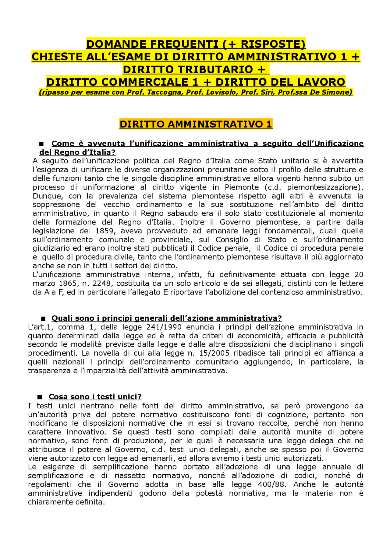 Domande Frequenti Risposte Chieste Allesame Di Diritto