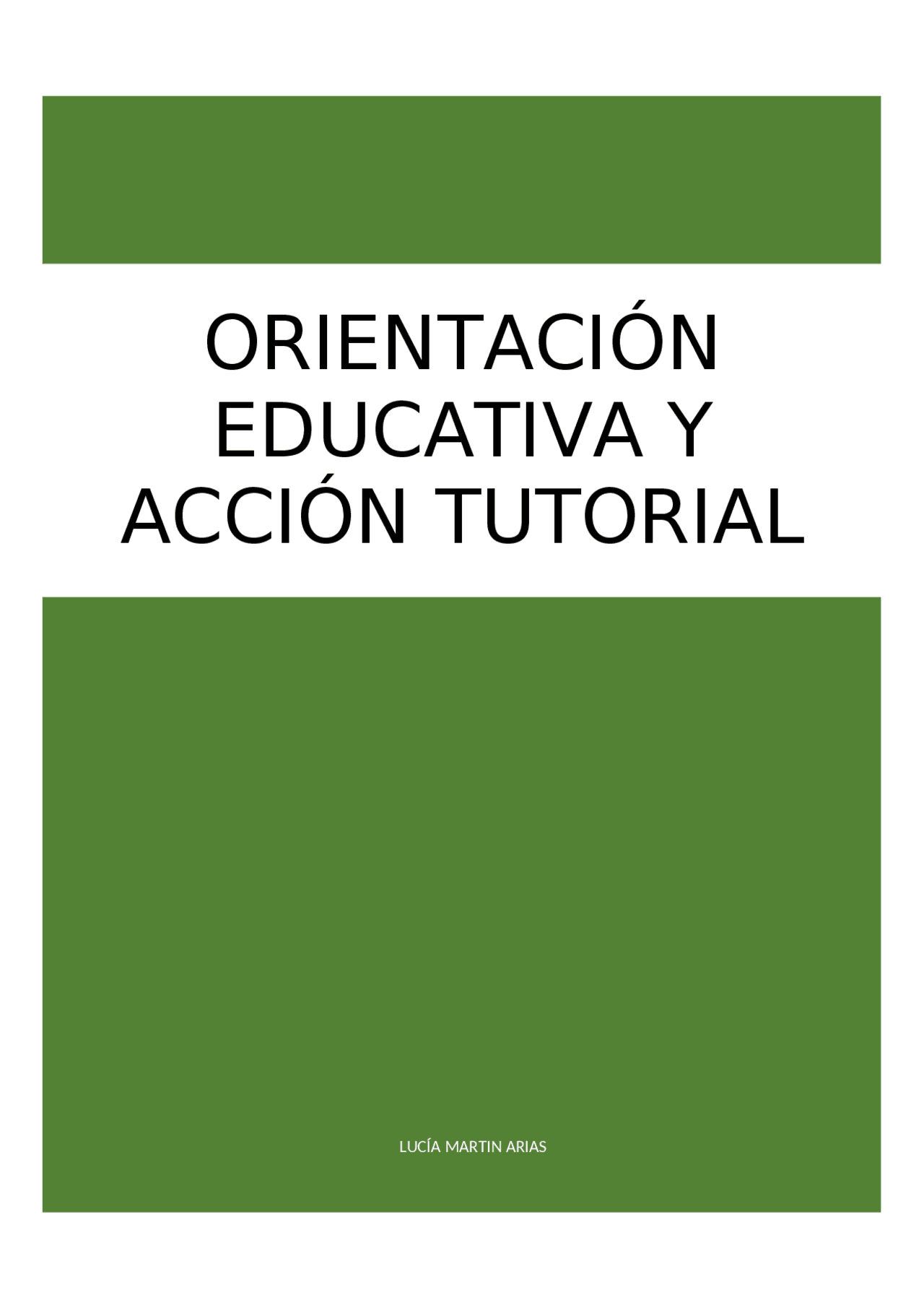 OrientaciÓn Educativa Y AcciÓn Tutorial Docsity