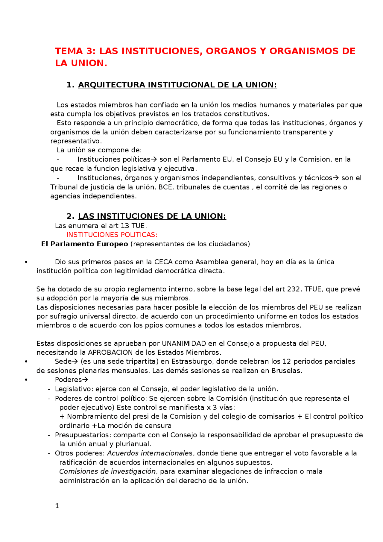 Tema 3 comunitario instituciones - Docsity