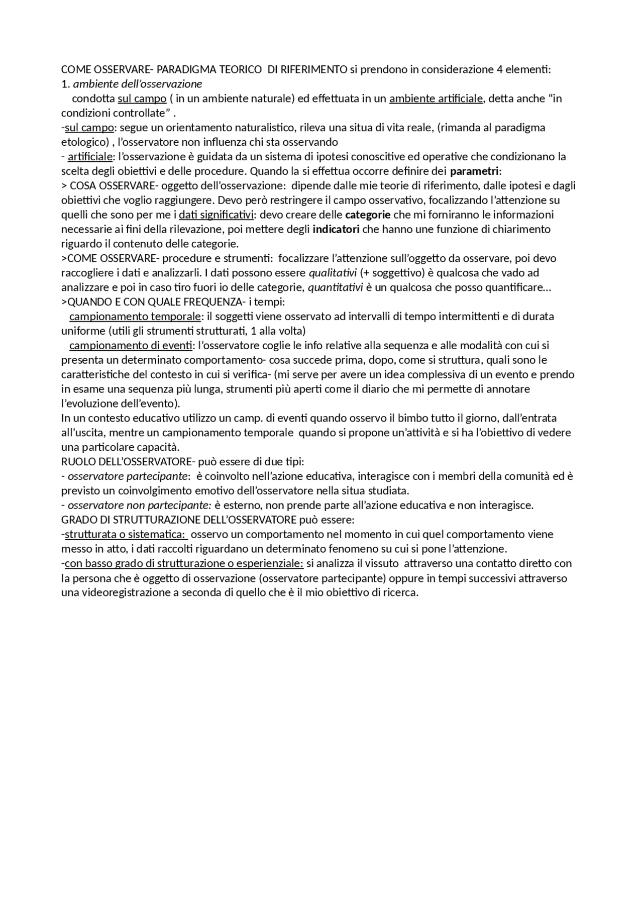 Osservazione Parte 3 Docsity