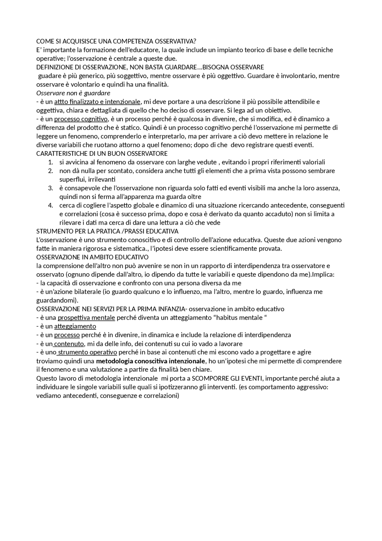 Osservazione Parte 2 Docsity