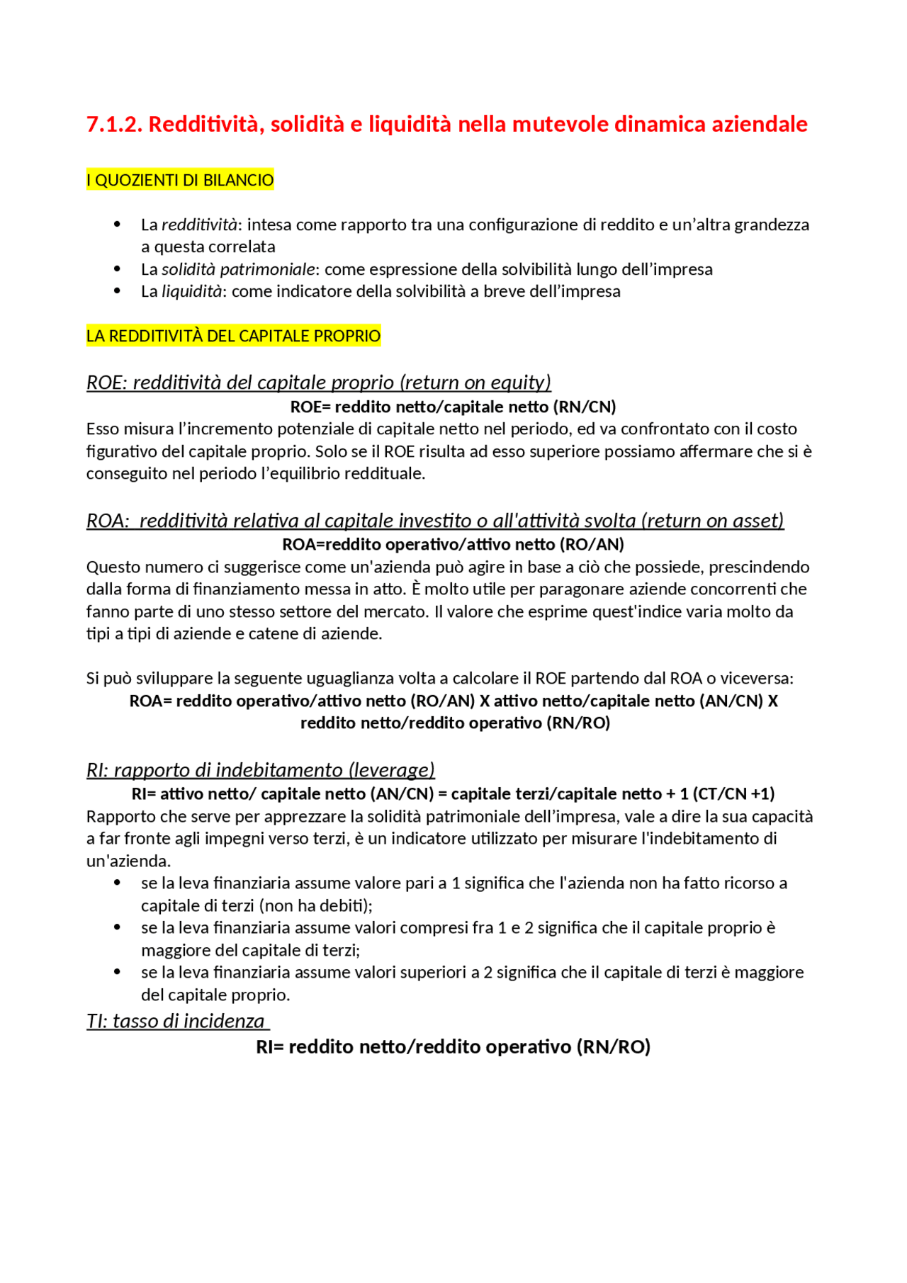 Riassunto secondo modulo economia | Appunti di Economia Aziendale | Docsity