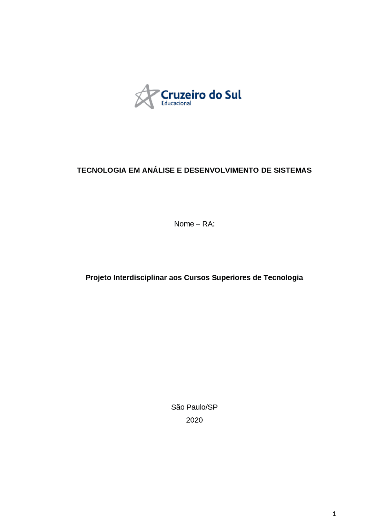 Tecnologia Em AnÁlise E Desenvolvimento De Sistemas Docsity
