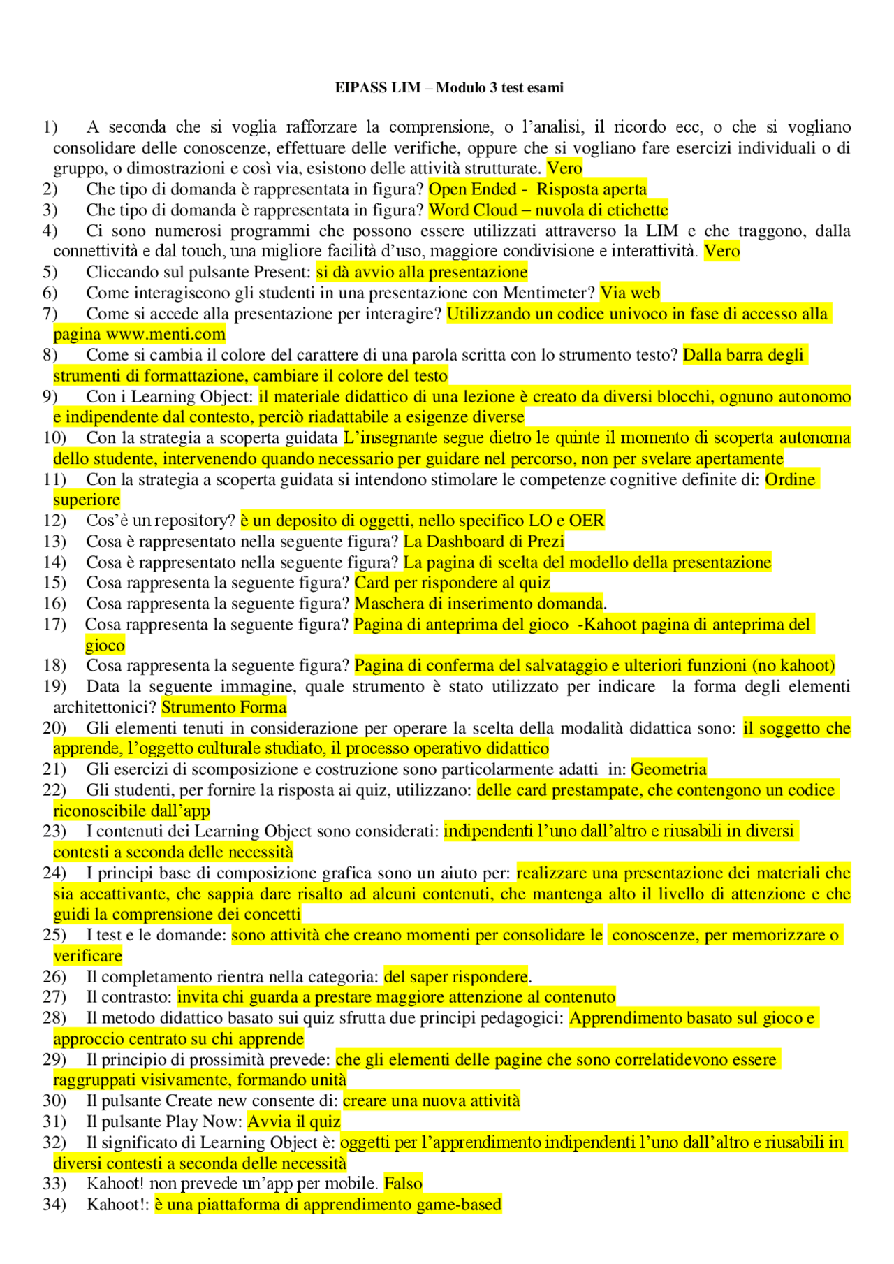 Corso Eispass Lim Modulo 3 Docsity