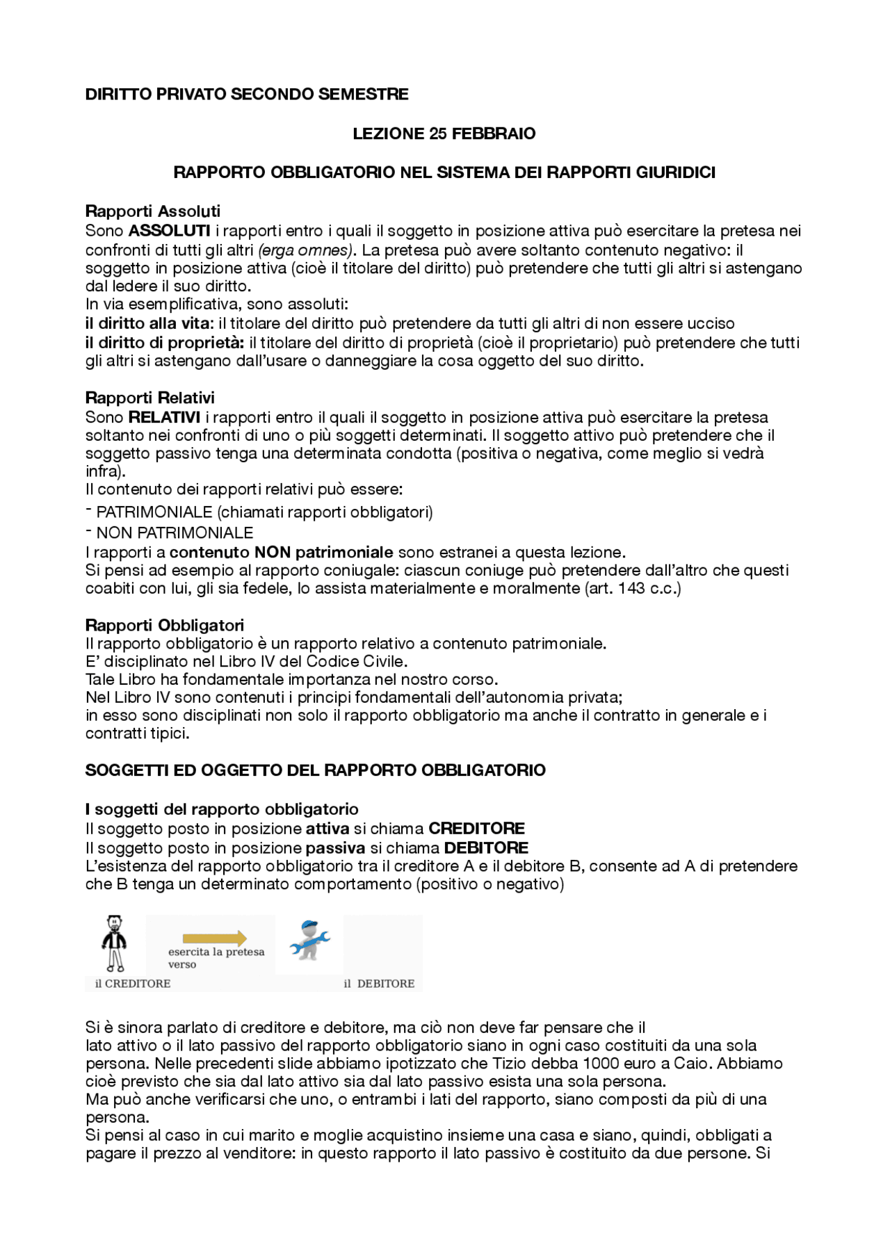 Appunti Diritto Privato Docsity