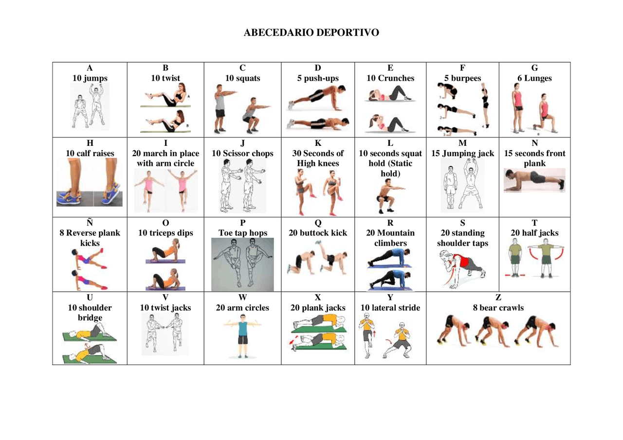 Abecedario Deporte Nombres - Docsity