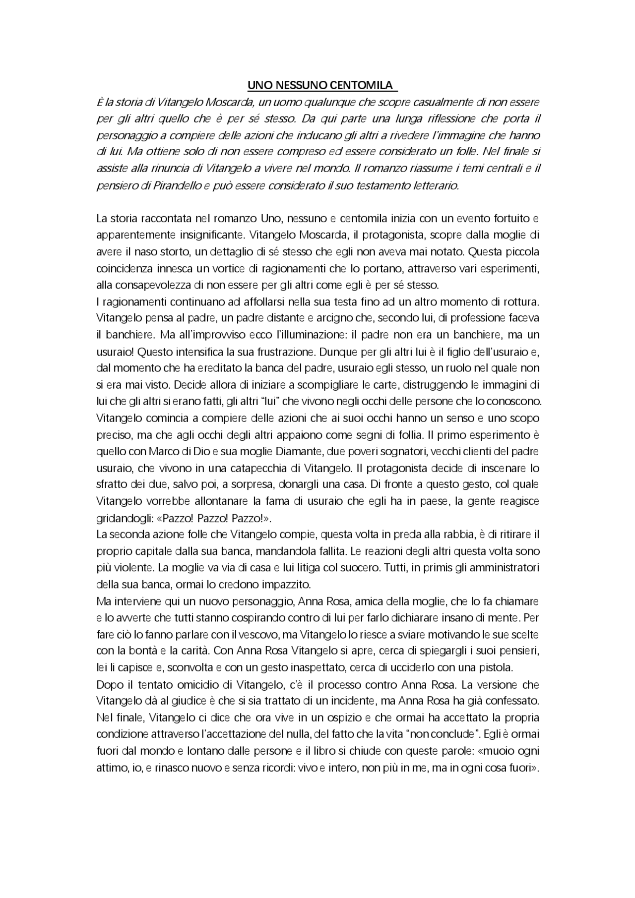 Di Italiano Sintesi Docsity