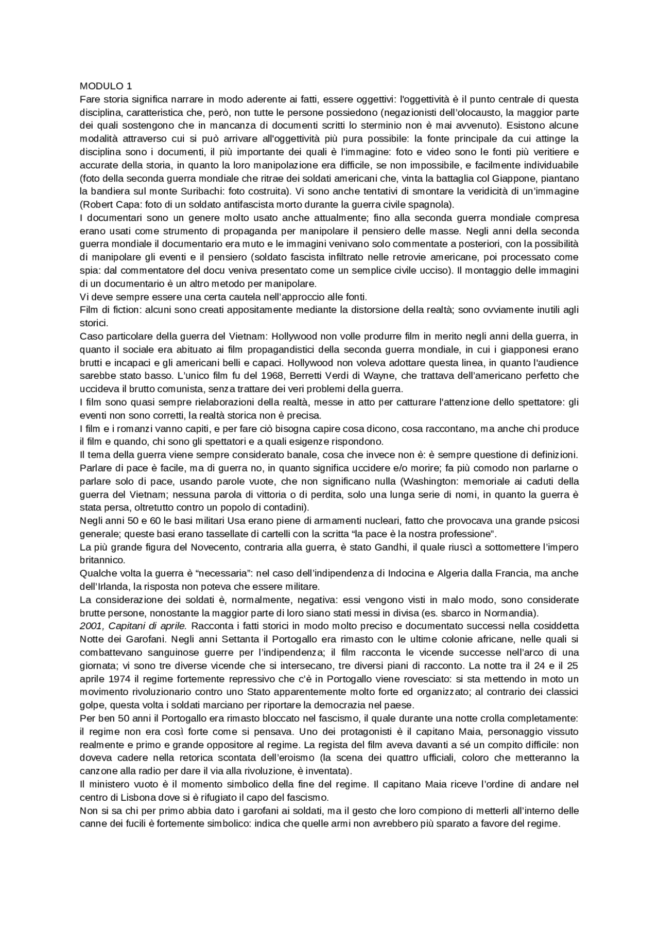 Appunti Storia Contemporanea Docsity